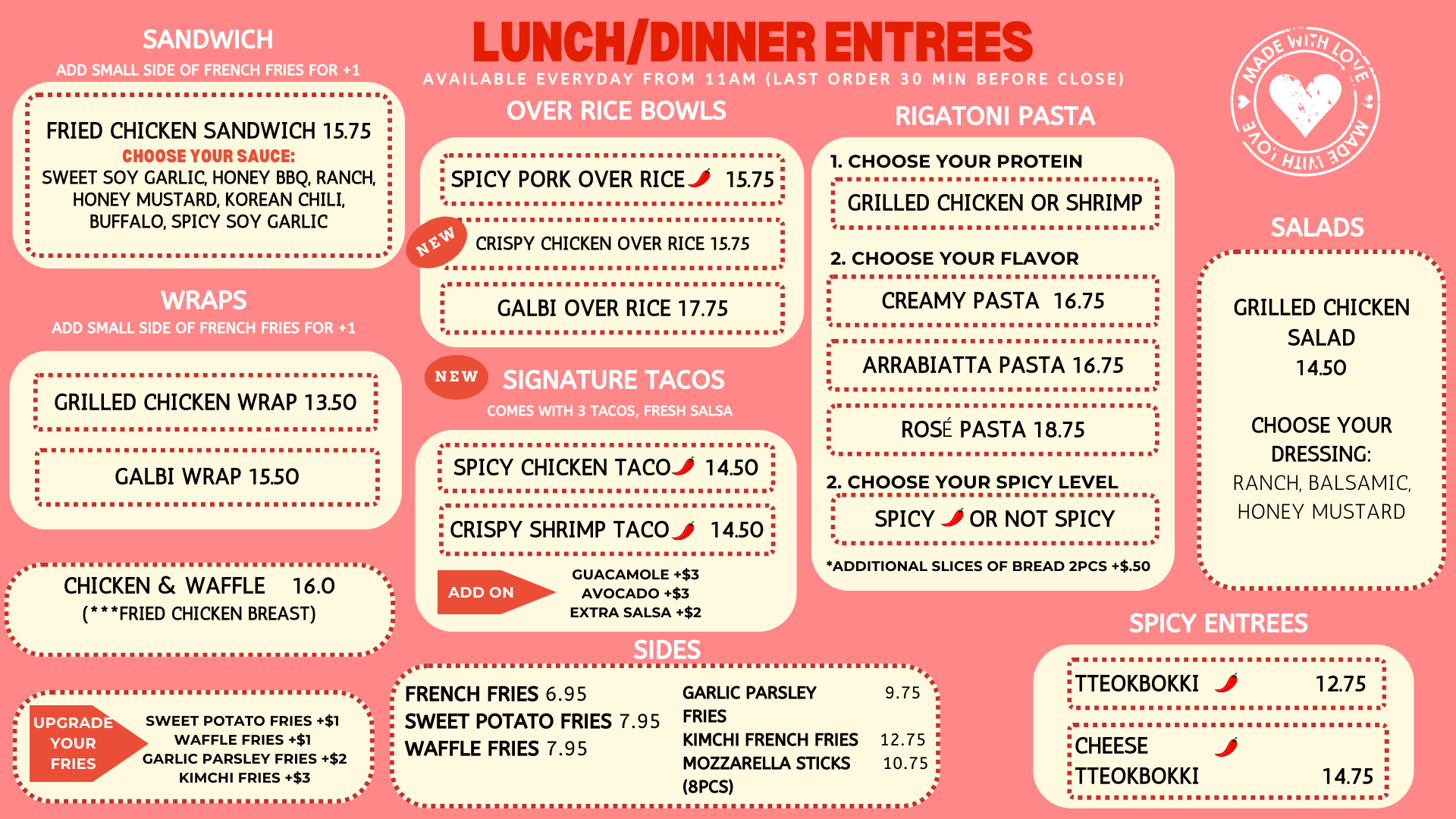 Menu 1 — Tasting Notes