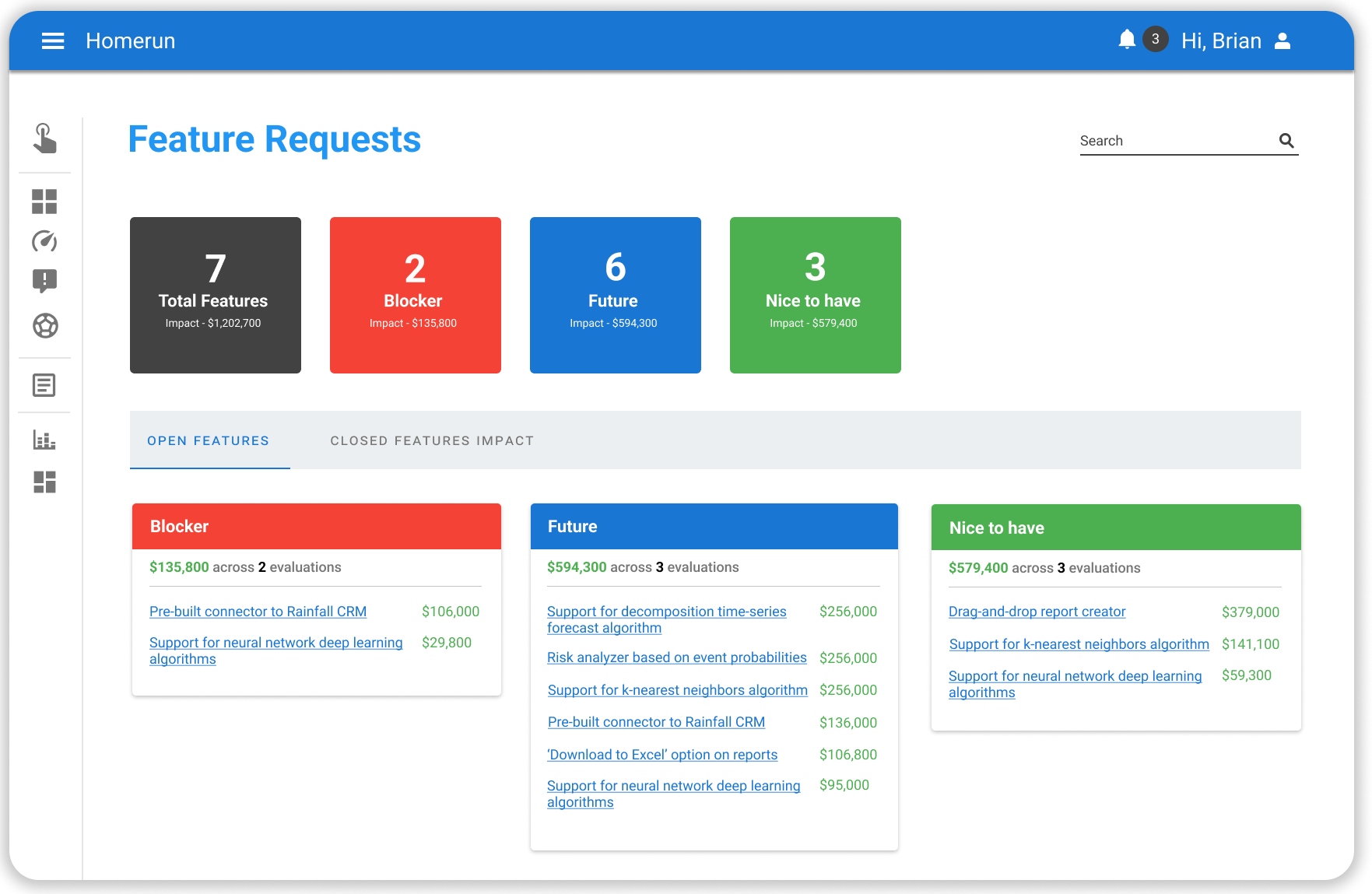 Features — Homerun Presales