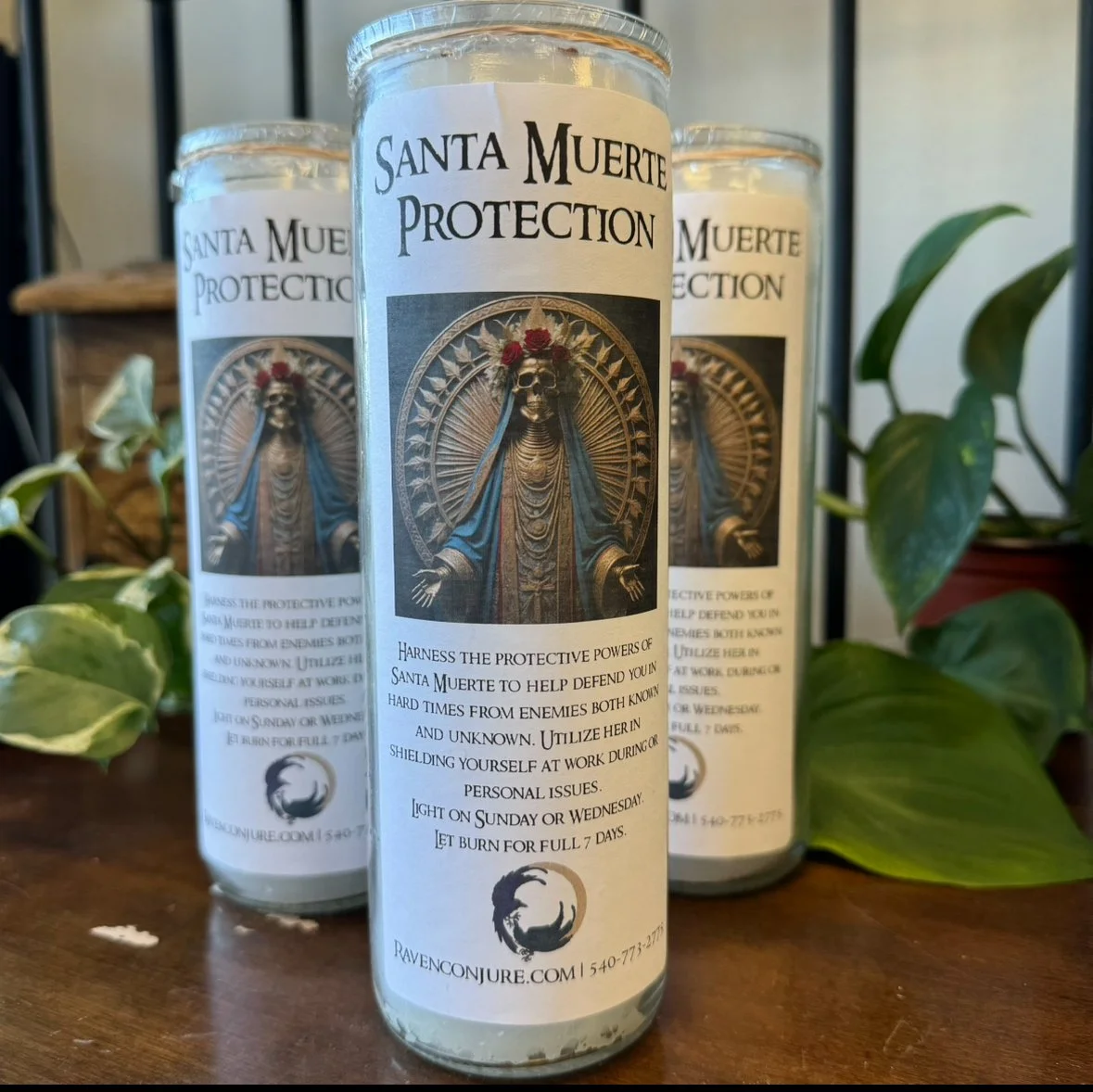 Santa Muerte Protection Candle — Raven Conjure