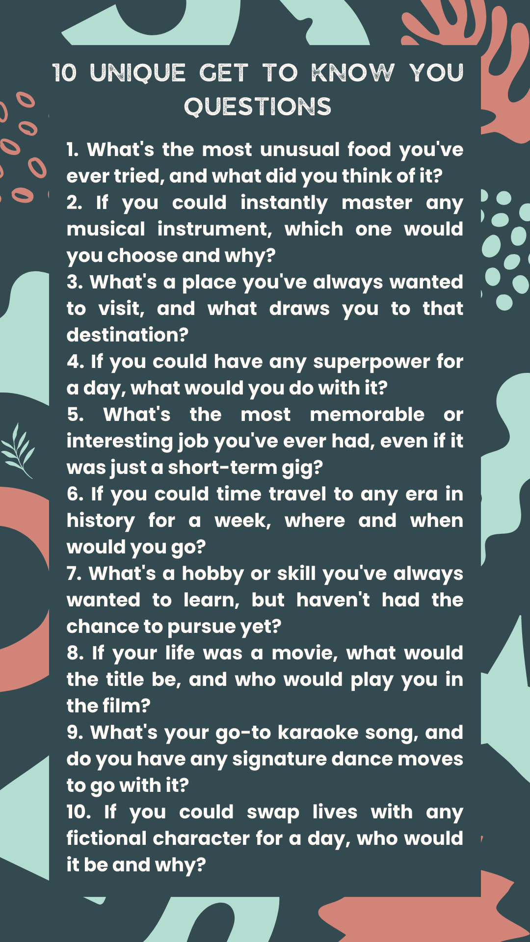 10 Unique Ice Breaker Questions — Life With Nikita