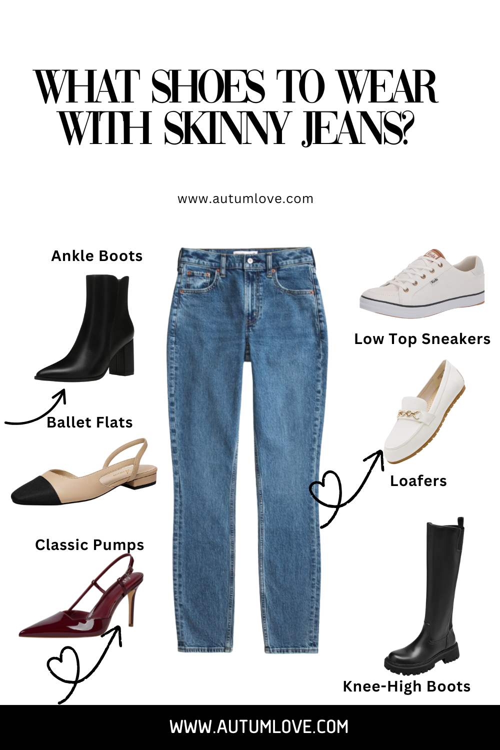 Best Shoes to Wear With Jeans): Skinny, Straight, Wide-Leg, Baggy ...