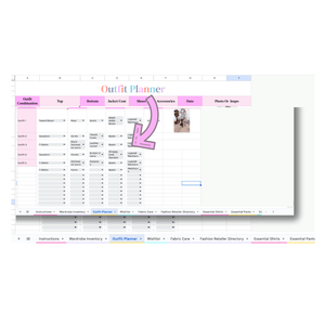 Wardrobe Inventory Spreadsheet Tracker — Autum Love