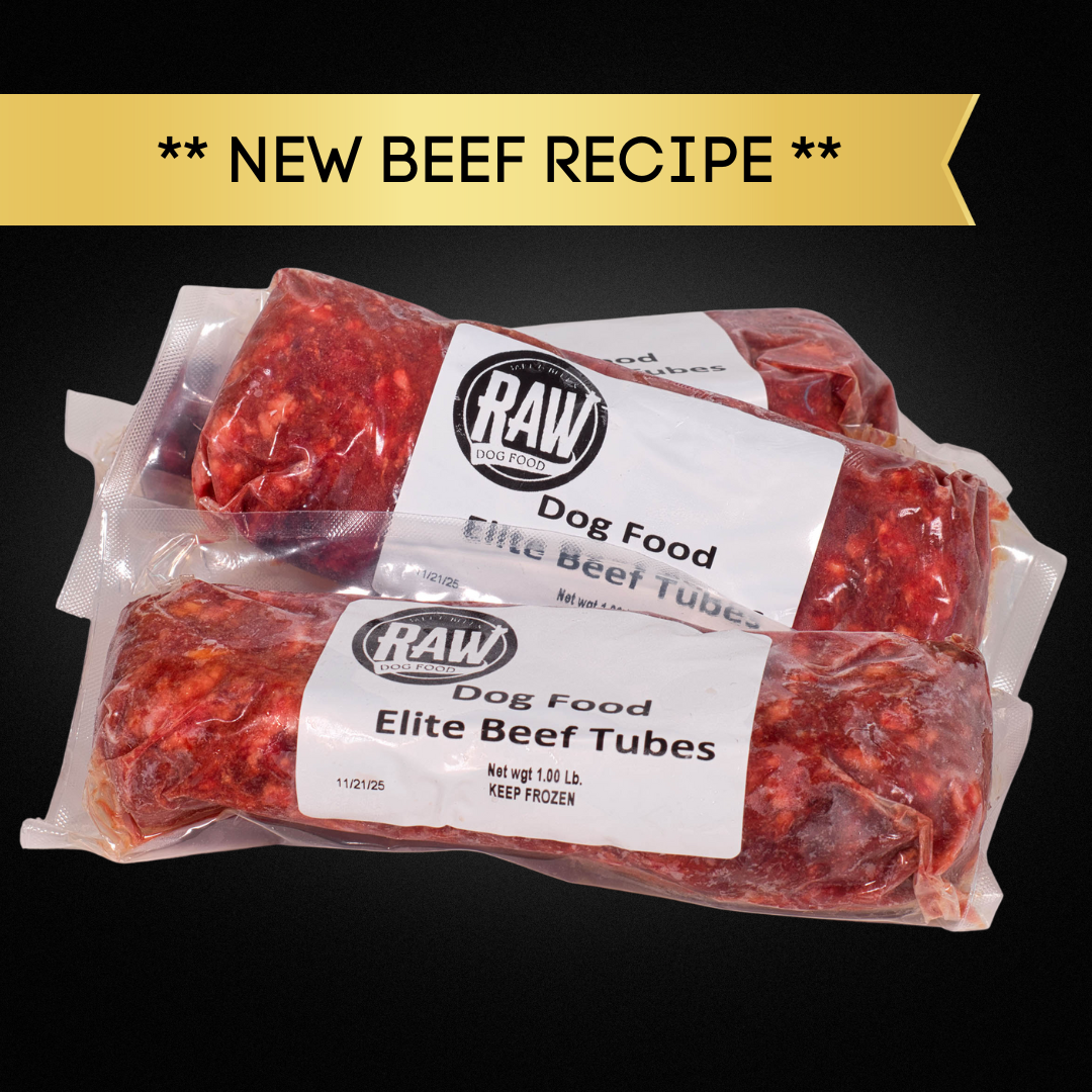 ELITE BEEF TUBES - "THE LEAN MEAN MACHINE" — Jake and Blues Raw Dog Food