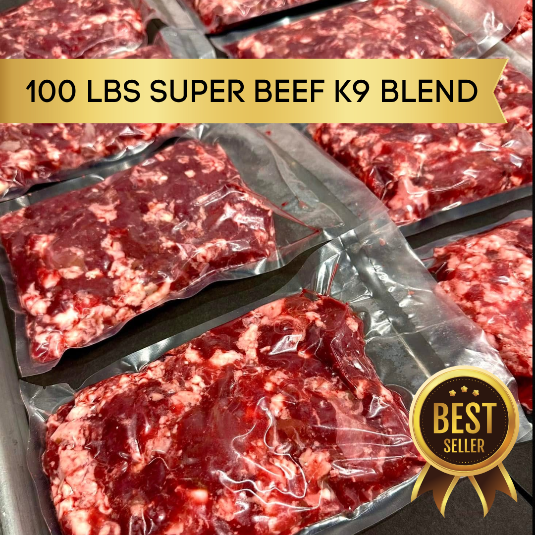 100 LBS SUPER BEEF K9 BLEND — Jake and Blues Raw Dog Food