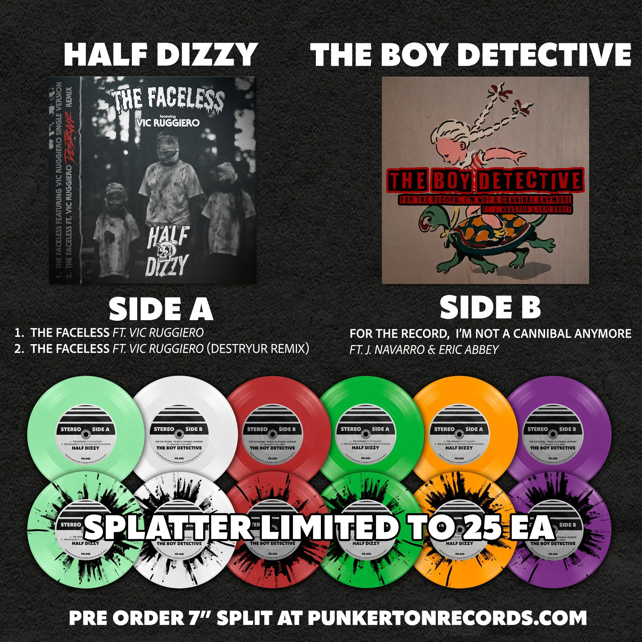 Punkerton Records: Half Dizzy / The Boy Detective - Split 7 inch (feat ...