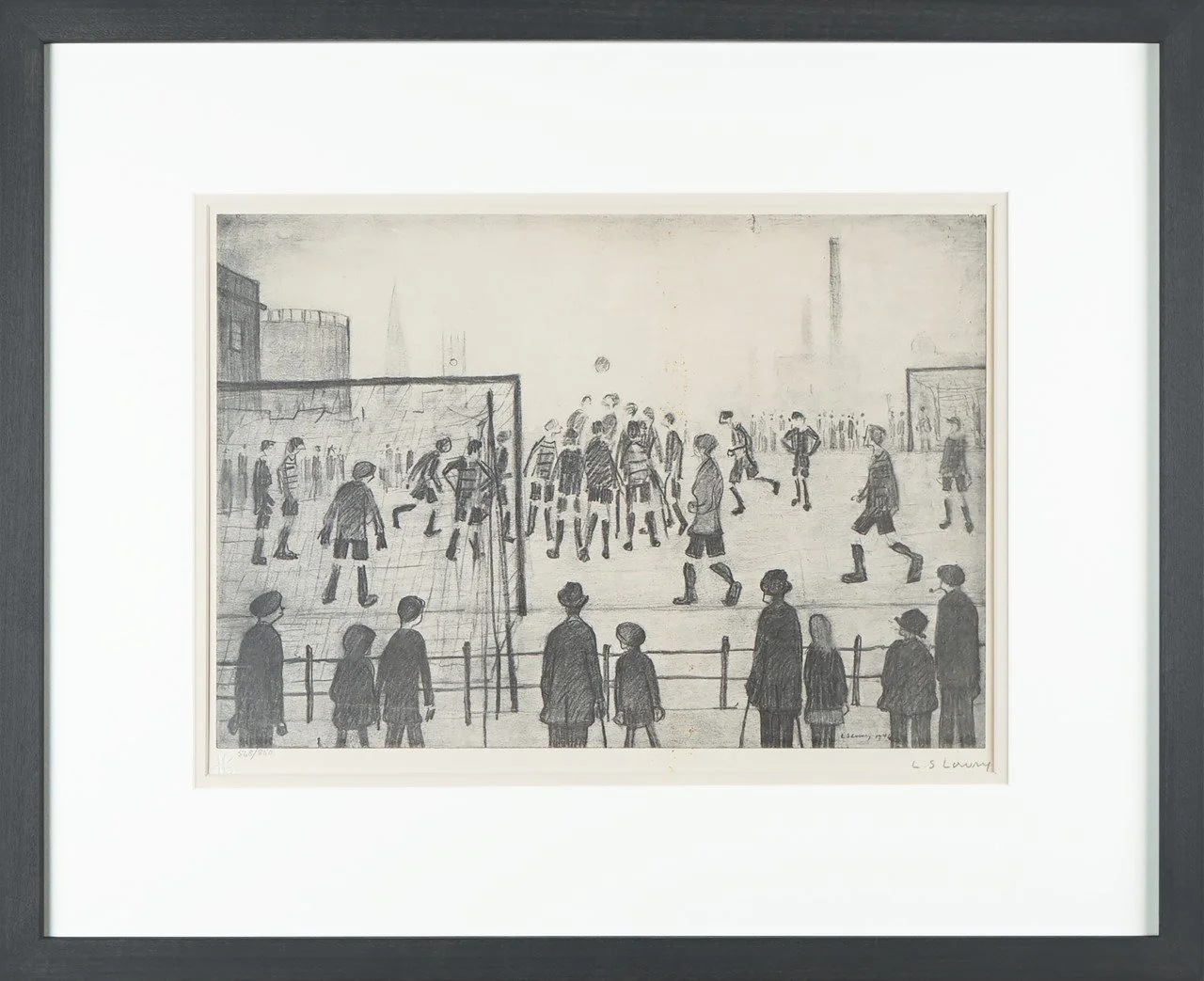 THE FOOTBALL MATCH. THE BEAUTIFUL GAME, LOWRY STYLE — British Art Fair