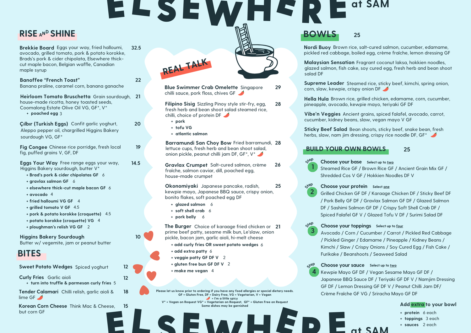 All Day Menu — Elsewhere at SAM