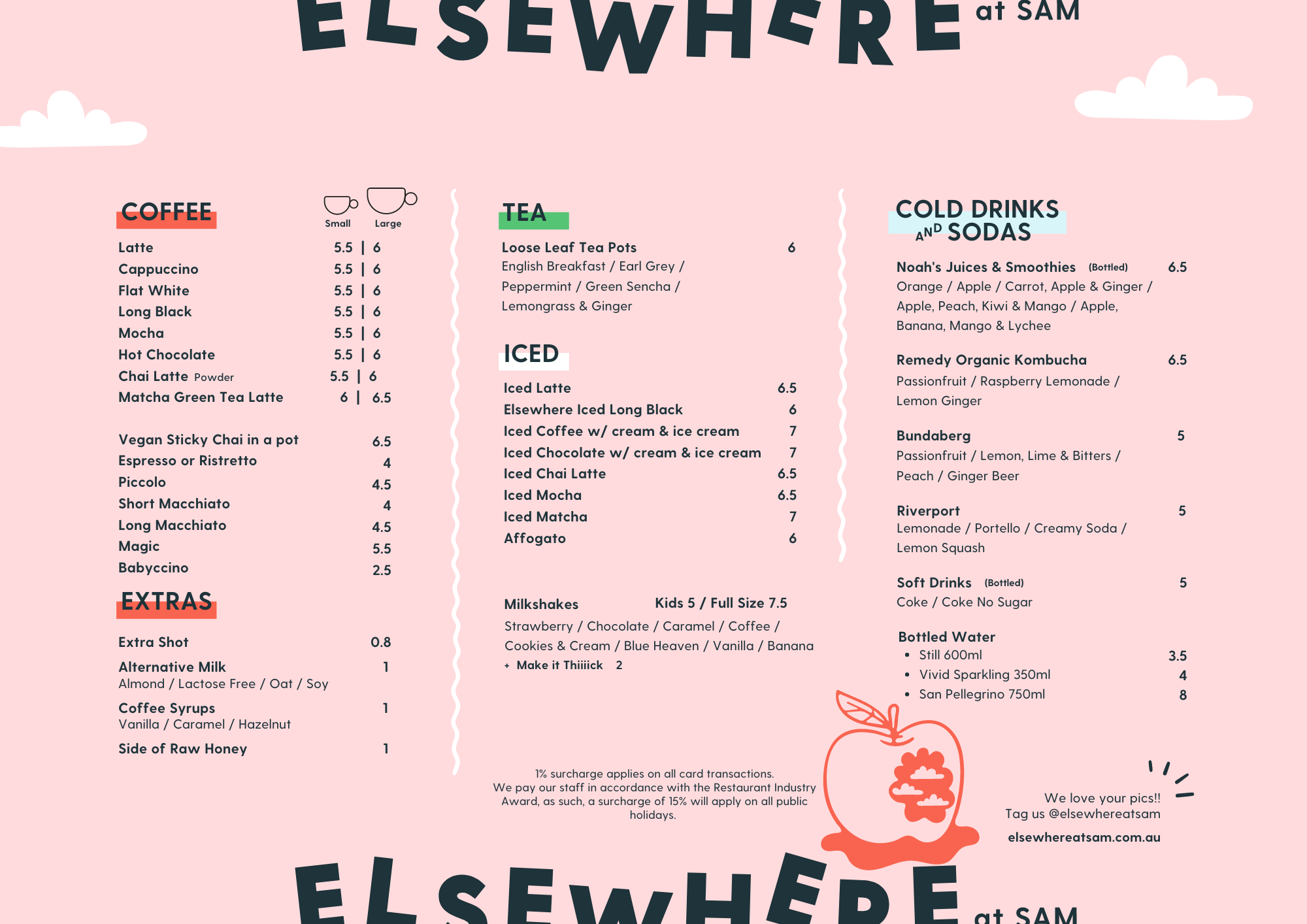 Drinks Menu — Elsewhere at SAM