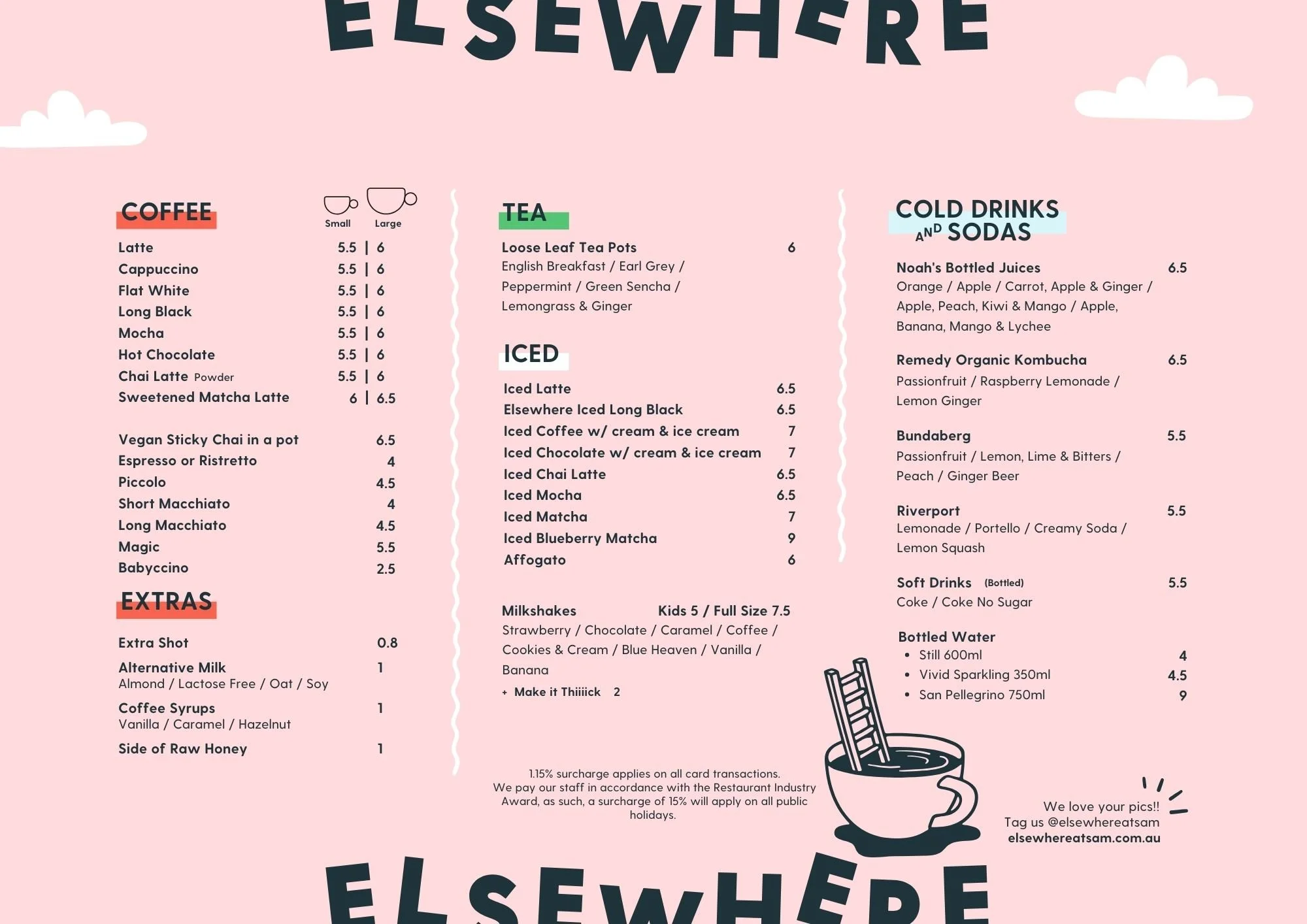 Drinks Menu — Elsewhere at SAM