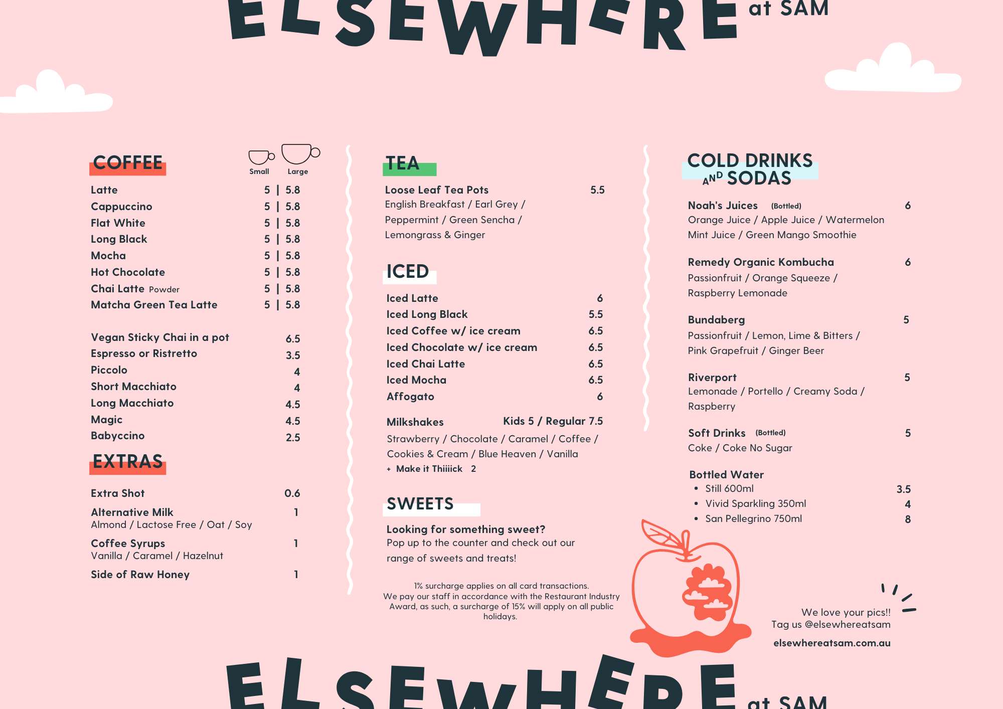 Drinks Menu — Elsewhere at SAM