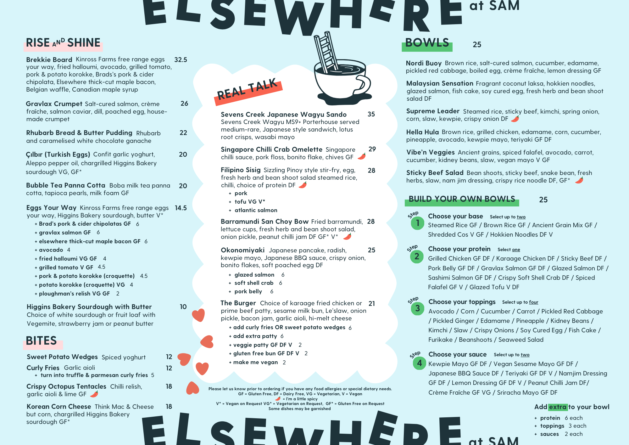All Day Menu — Elsewhere at SAM