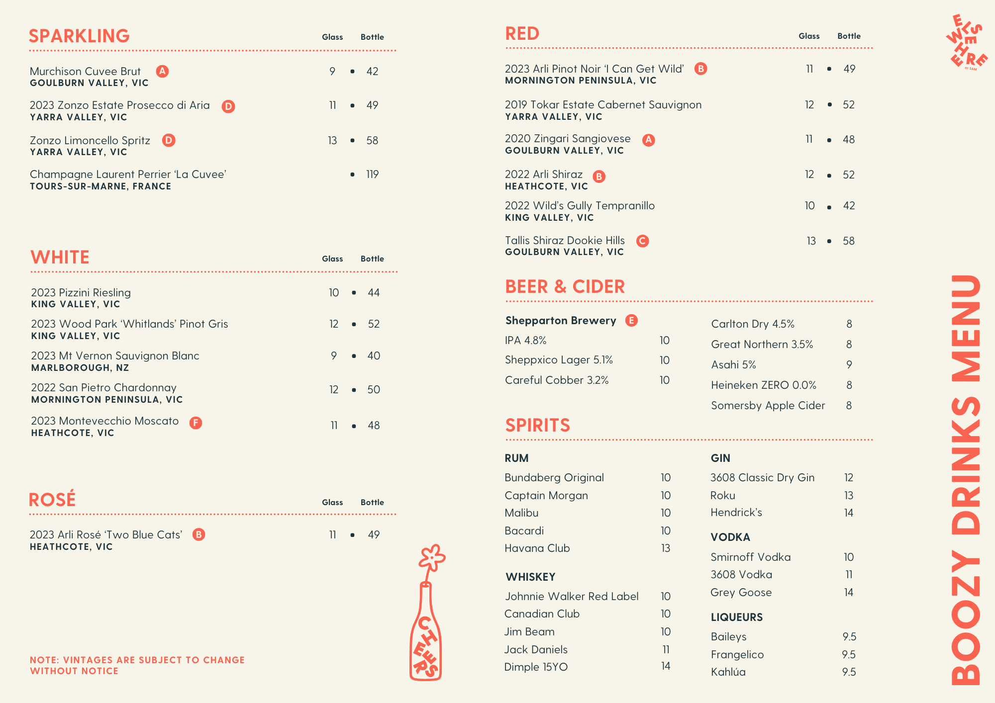 Drinks Menu | Discover Your Perfect Drink — Visit Today — Elsewhere at SAM