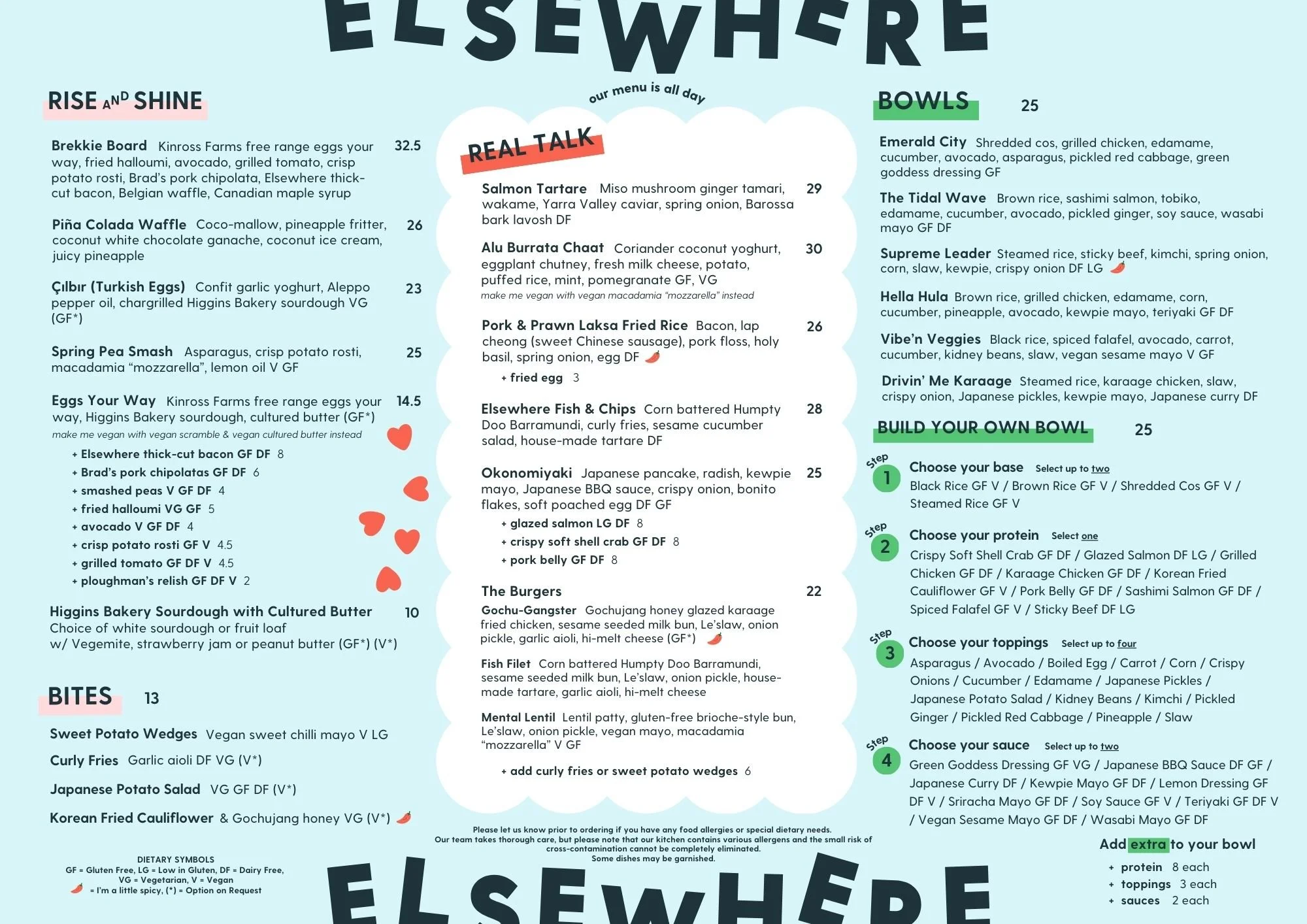 All Day Menu — Elsewhere at SAM