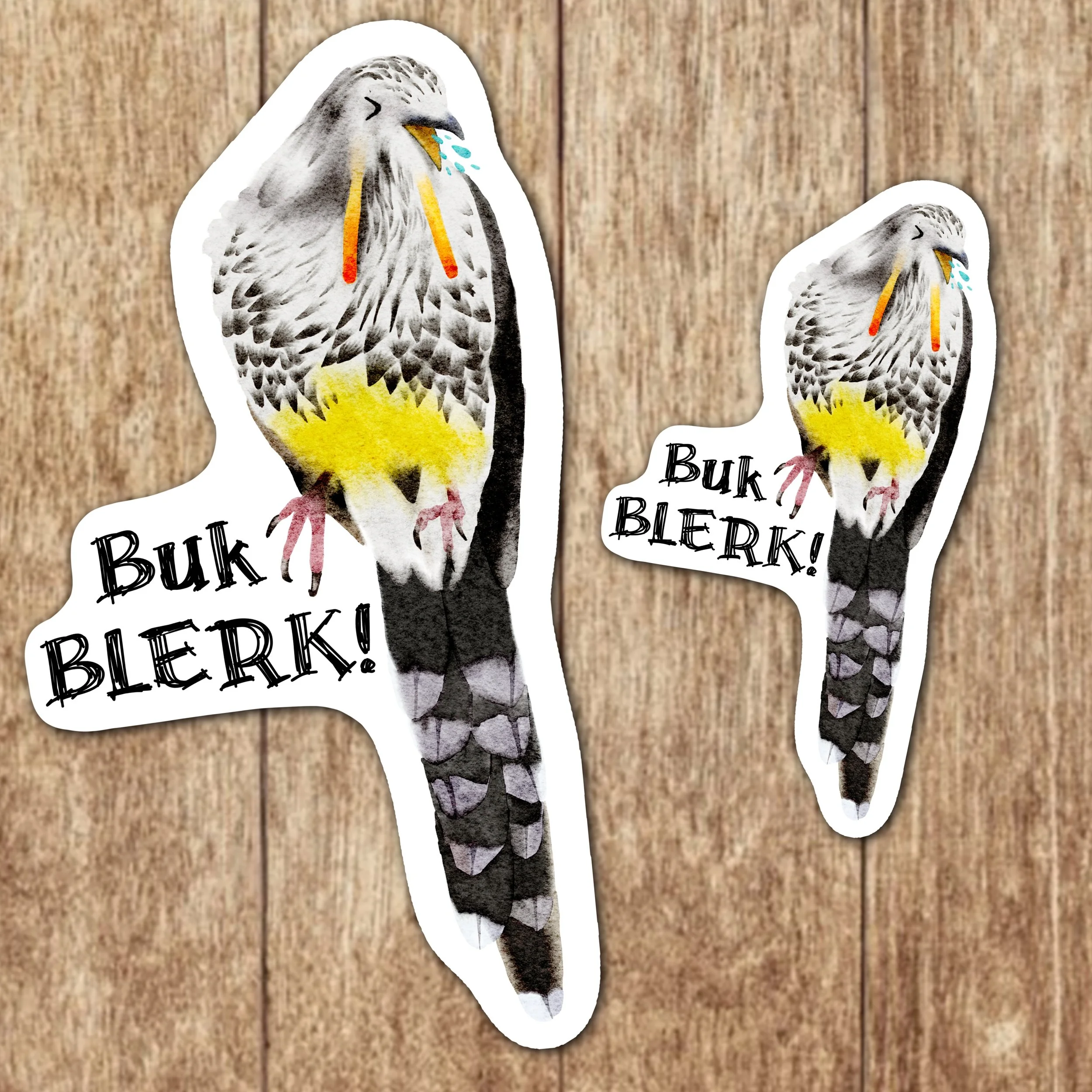 Turbo Chook (Native Hen) Sticker [Waterproof] — Vanished Orchard Art