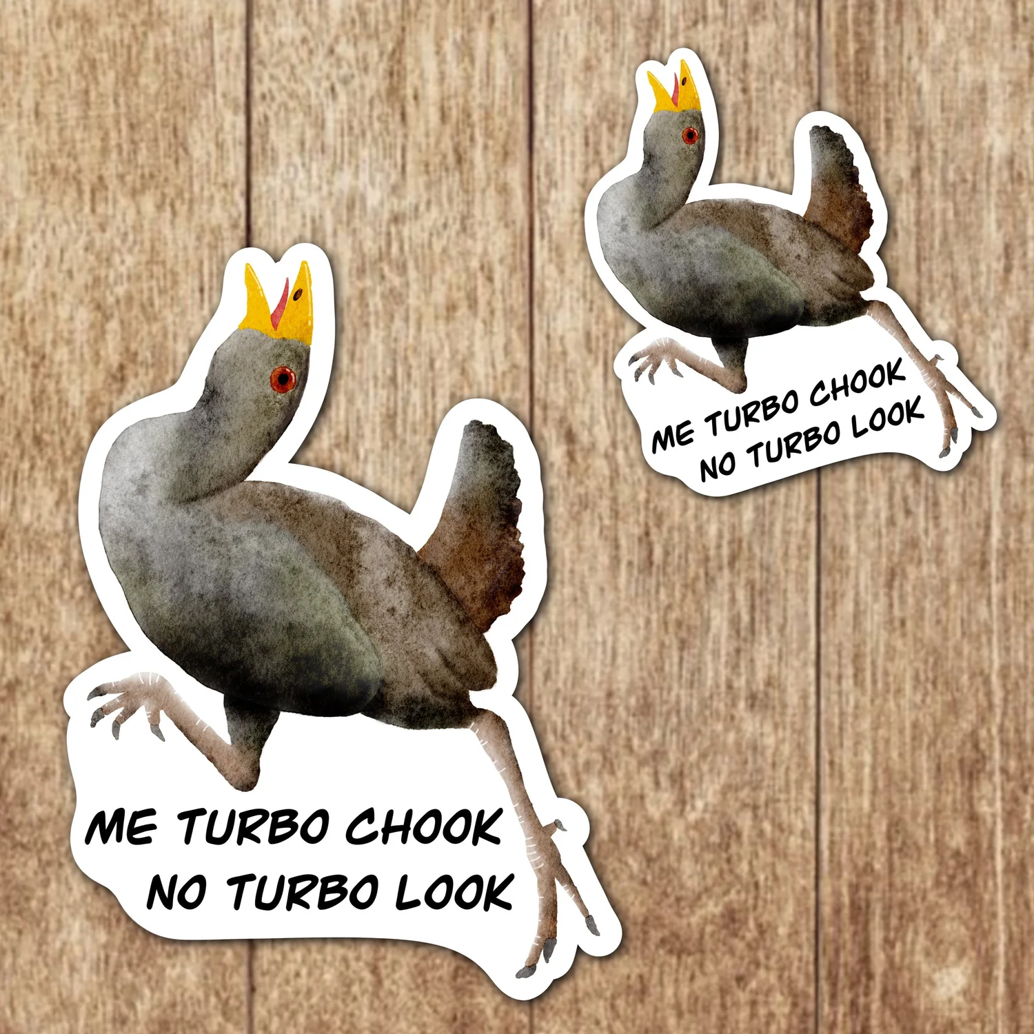 Turbo Chook (Native Hen) Sticker [Waterproof] — Vanished Orchard Art