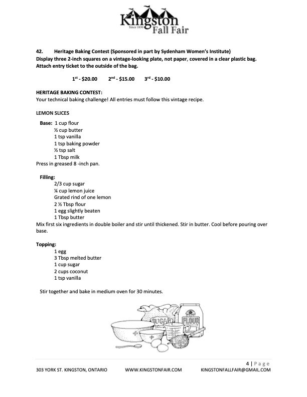 Culinary Arts — Kingston Fall Fair