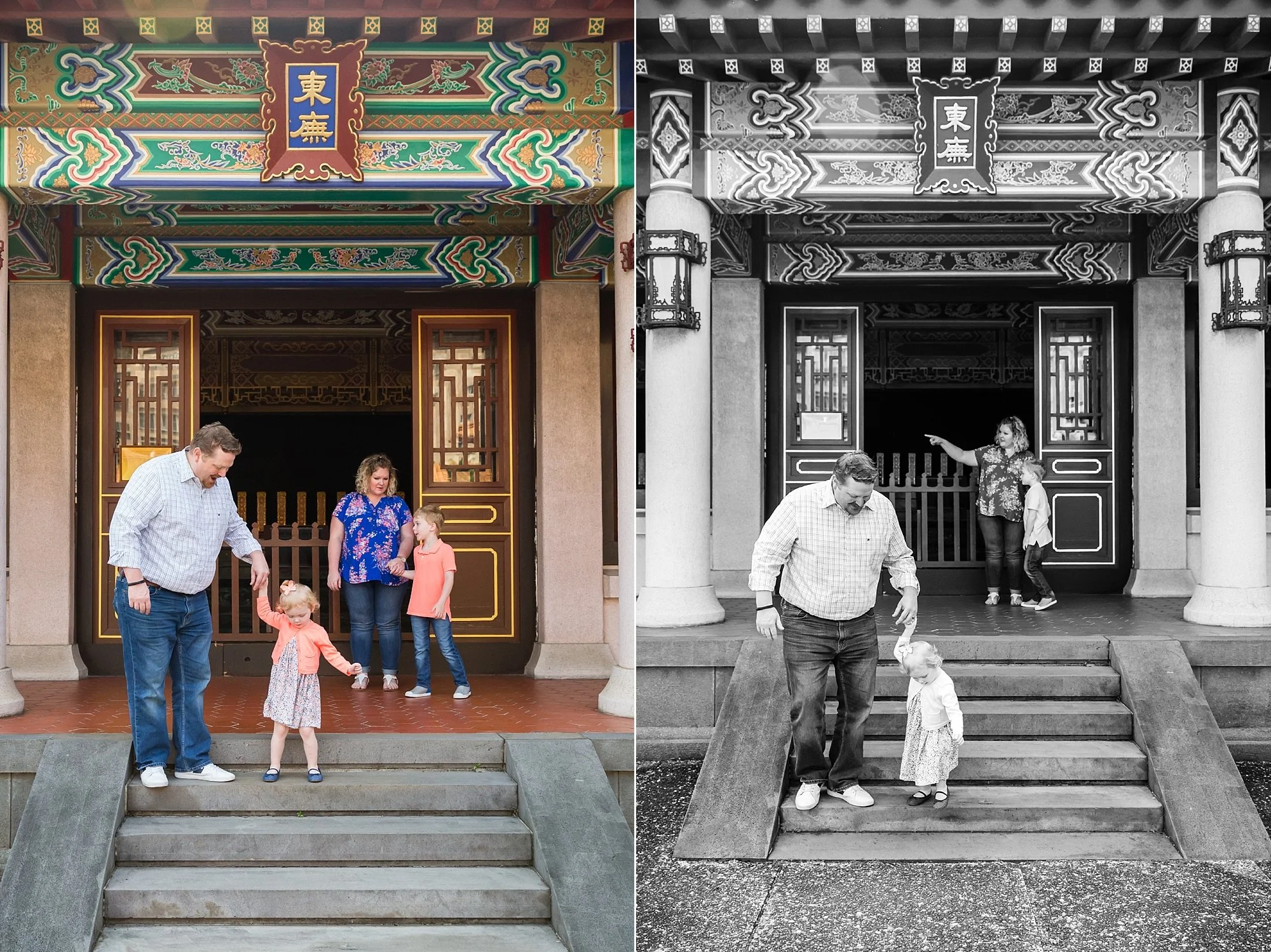 Family Exploring Taichung's Temples