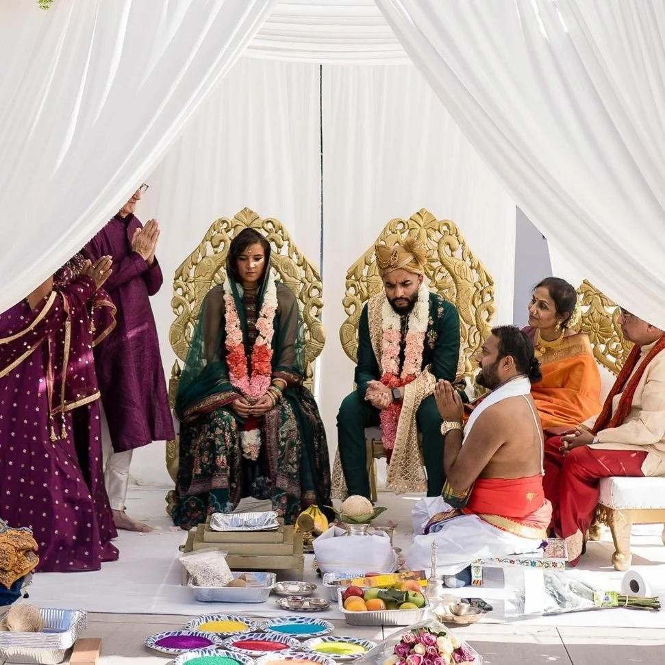 A Love Saga Unfolds: Allegra & Shreesh's Radiant Affair at Hindu Malibu Temple — DEEPICKA MEHTA