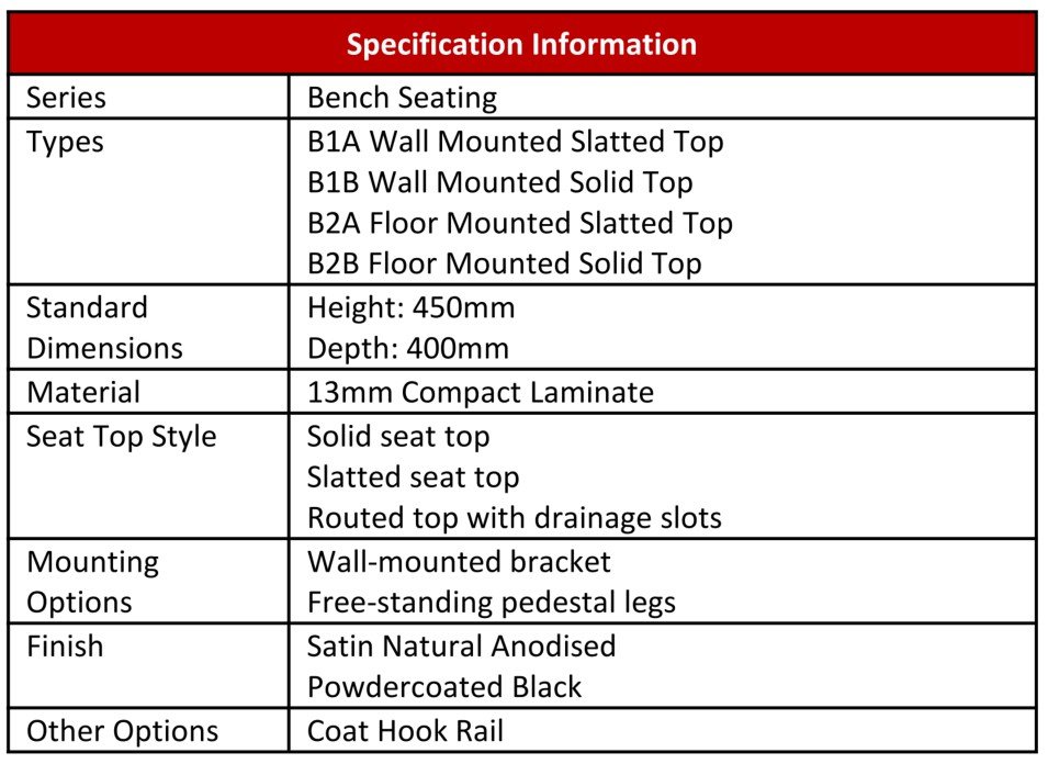 Bench Seating — KYI Systems