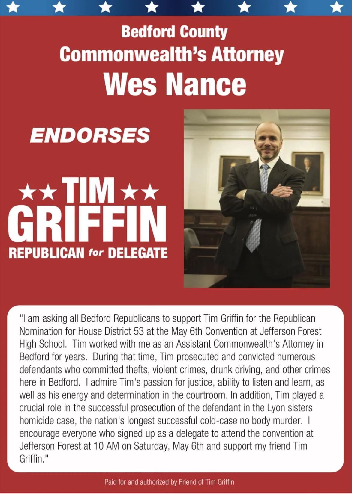 Endorsements — Tim Griffin for Delegate