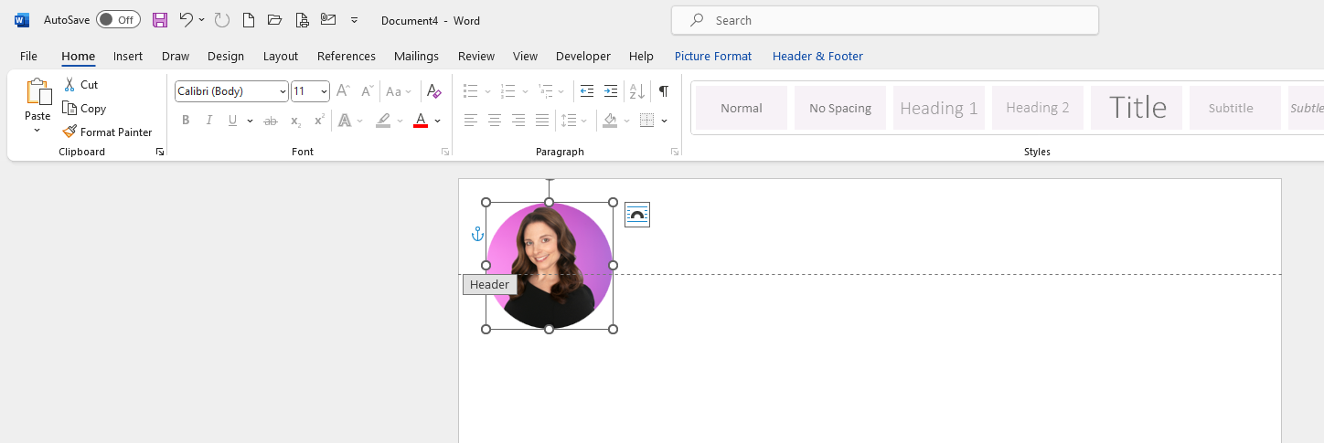 How to Insert and Crop Images in the Header & Footer of Microsoft Word — Sharon Smith ...