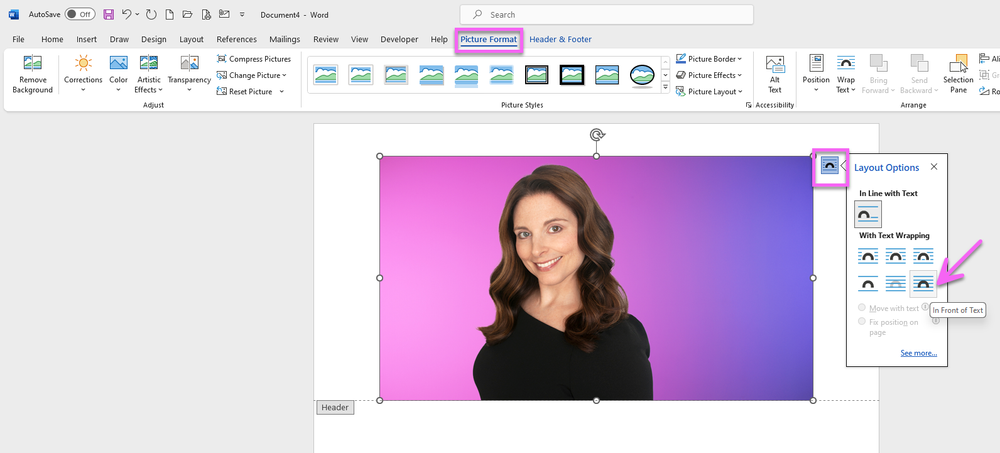 How to Insert and Crop Images in the Header & Footer of Microsoft Word ...