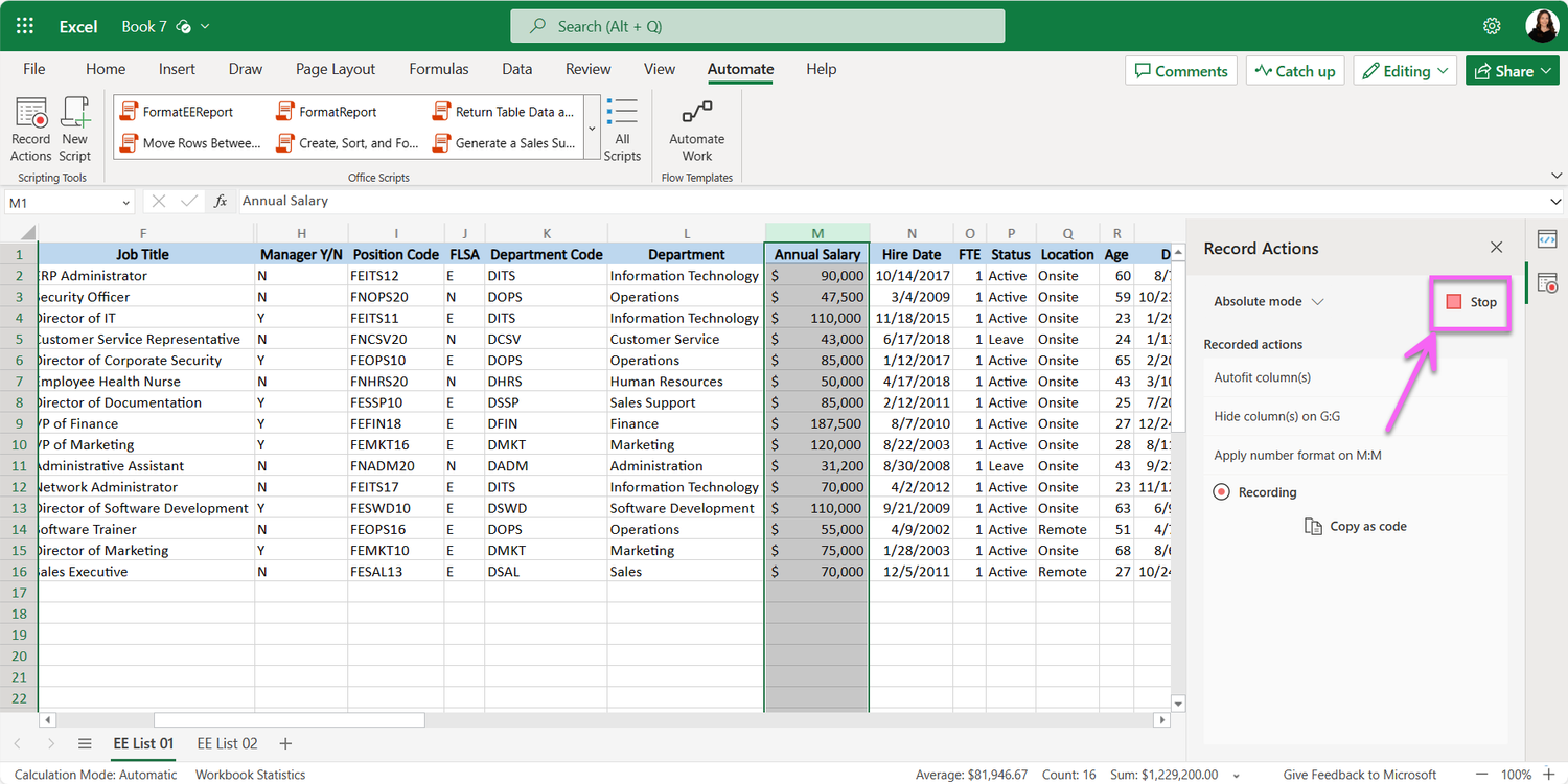 Automate Reports in Excel with Office Scripts — Sharon Smith ...