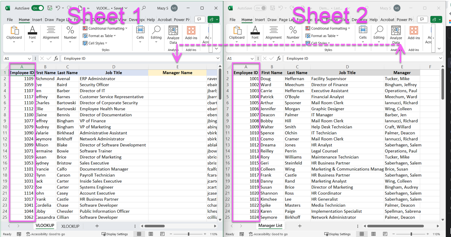 Pull Data into Excel Reports from Another Spreadsheet with VLOOKUP and XLOOKUP — Sharon Smith ...