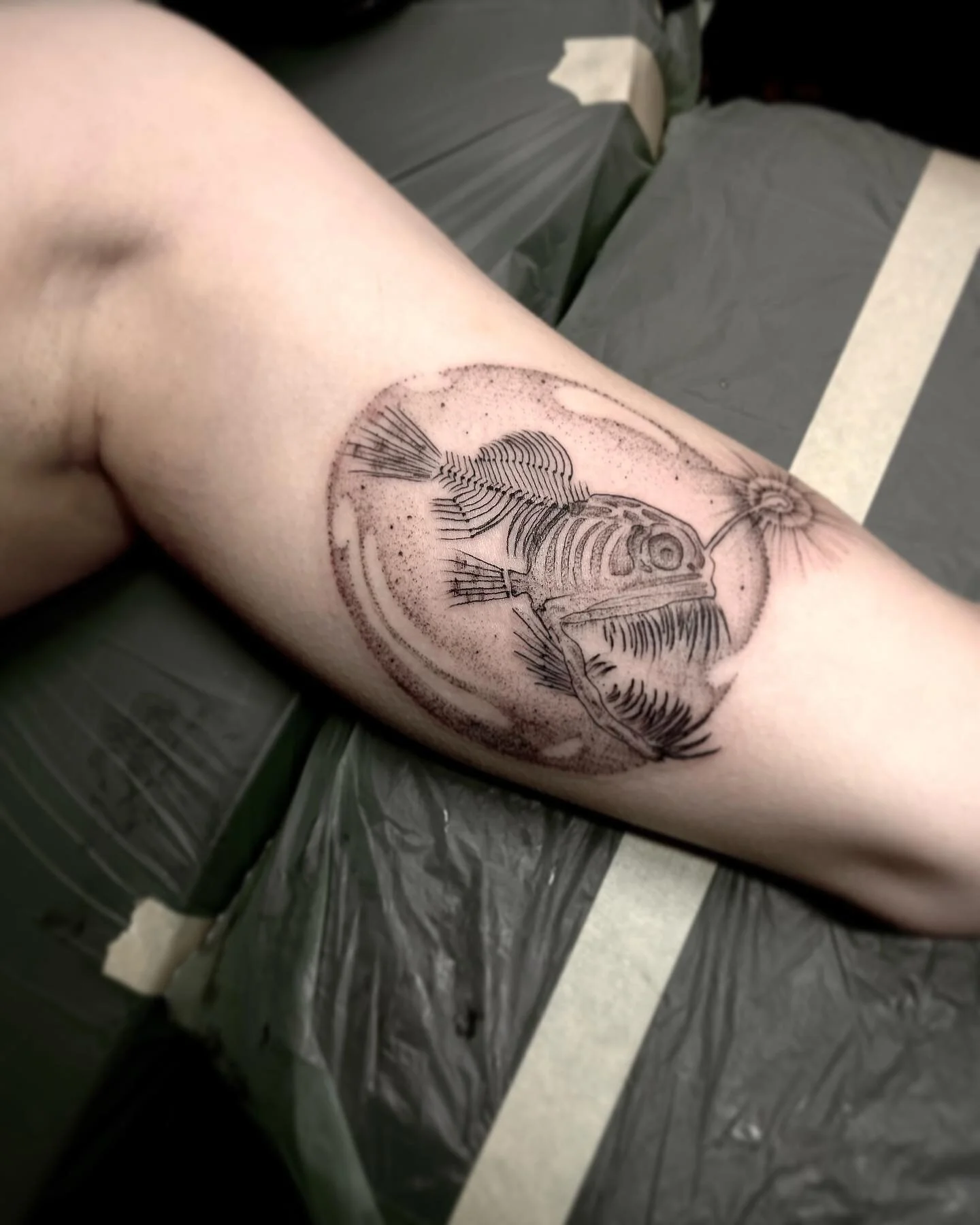 Angler Fish Skeleton Tattoo