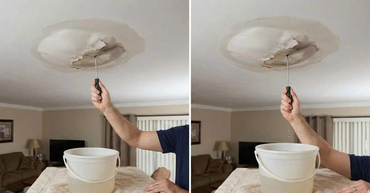 How to Temporarily Stop a Roof Leak (4-Step Emergency Guide)