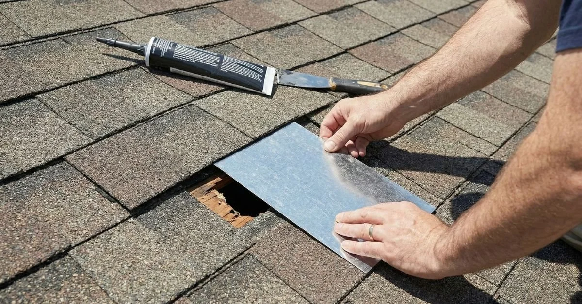 How to Temporarily Stop a Roof Leak (4-Step Emergency Guide)