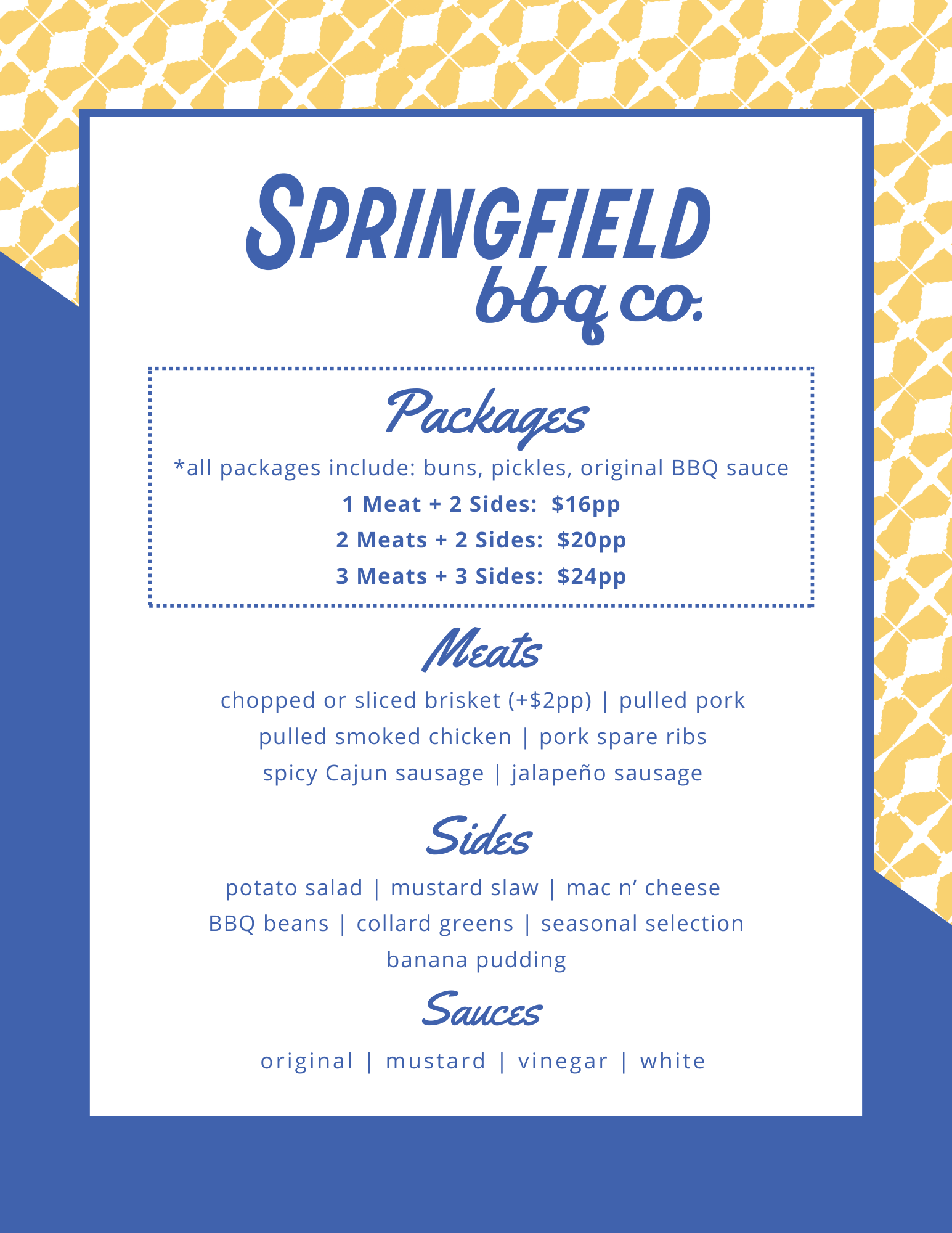 Menu 1 — Springfield BBQ Co.