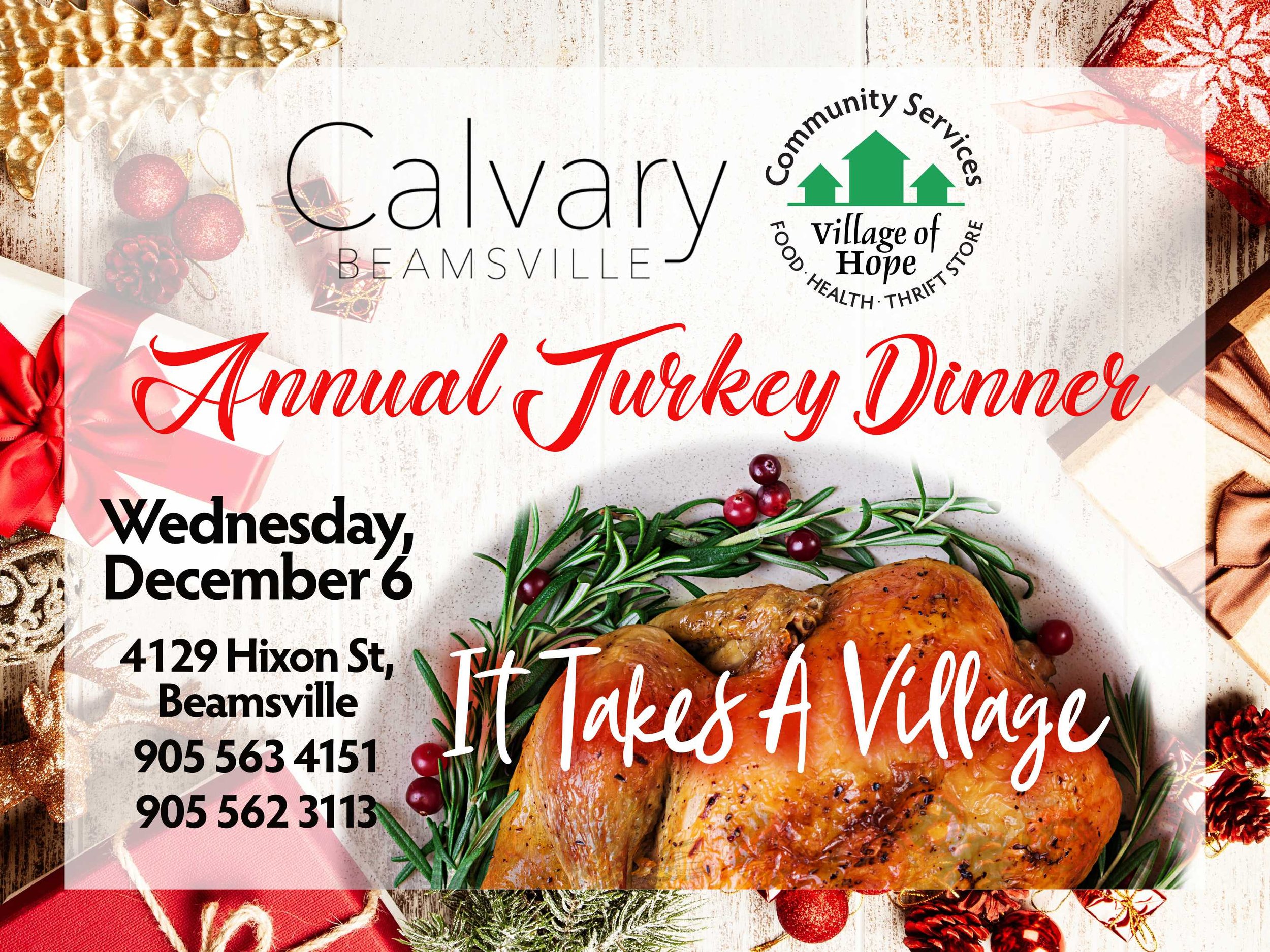 Hope Notes - Annual Turkey Dinner of Village of Hope Niagara with ...
