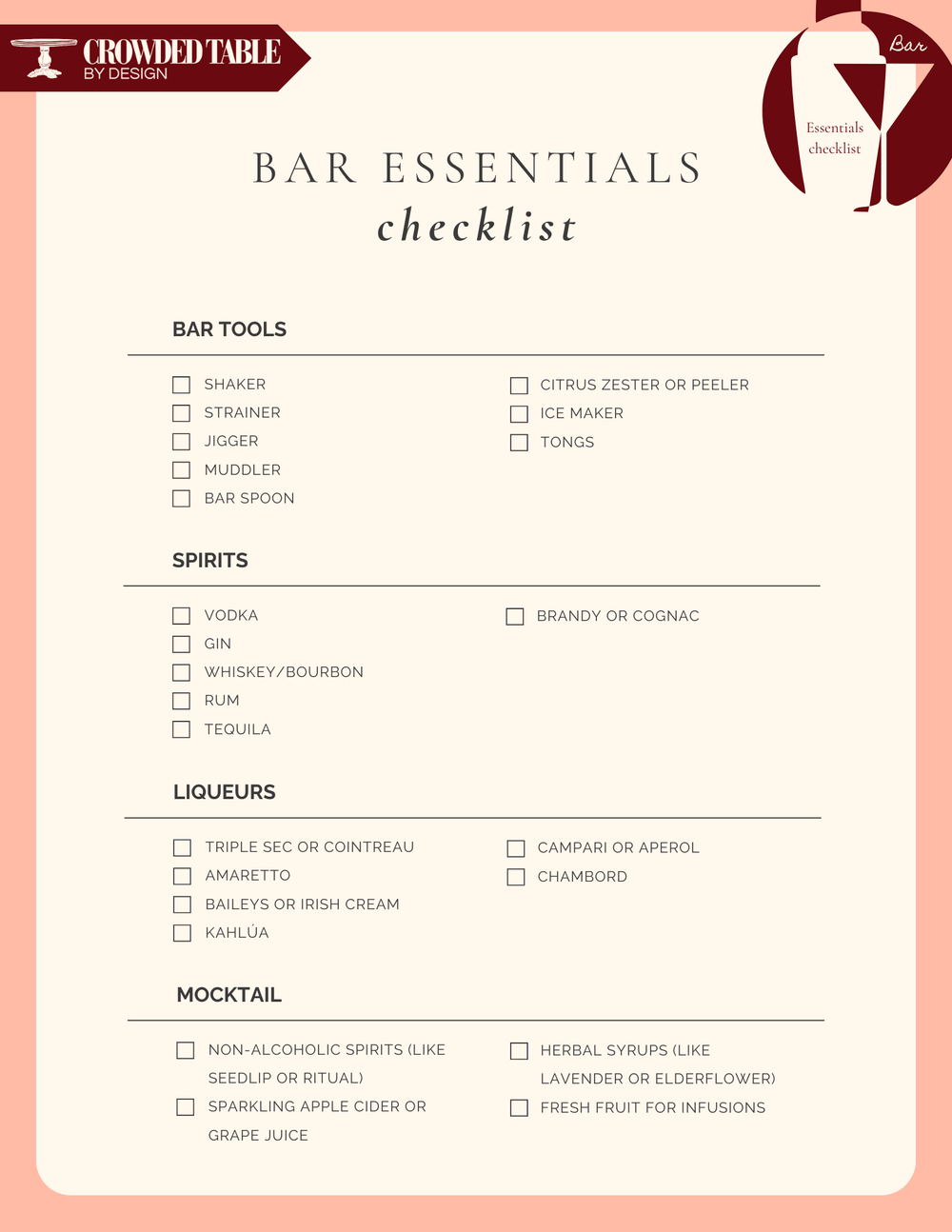 Holiday Bar Essentials: Must-Have Tools, Spirits, and Mocktail ...