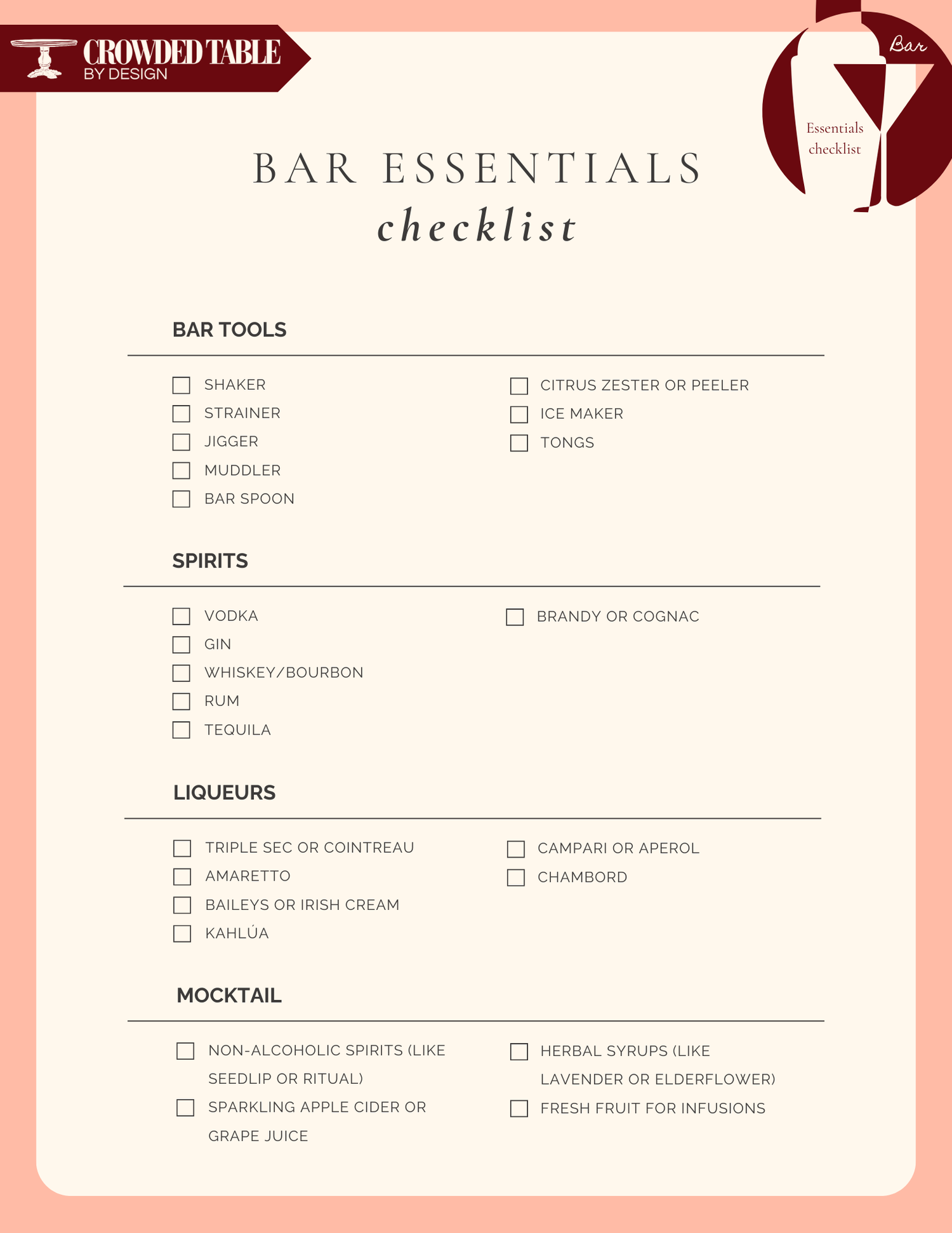 Holiday Bar Essentials: Must-Have Tools, Spirits, and Mocktail ...