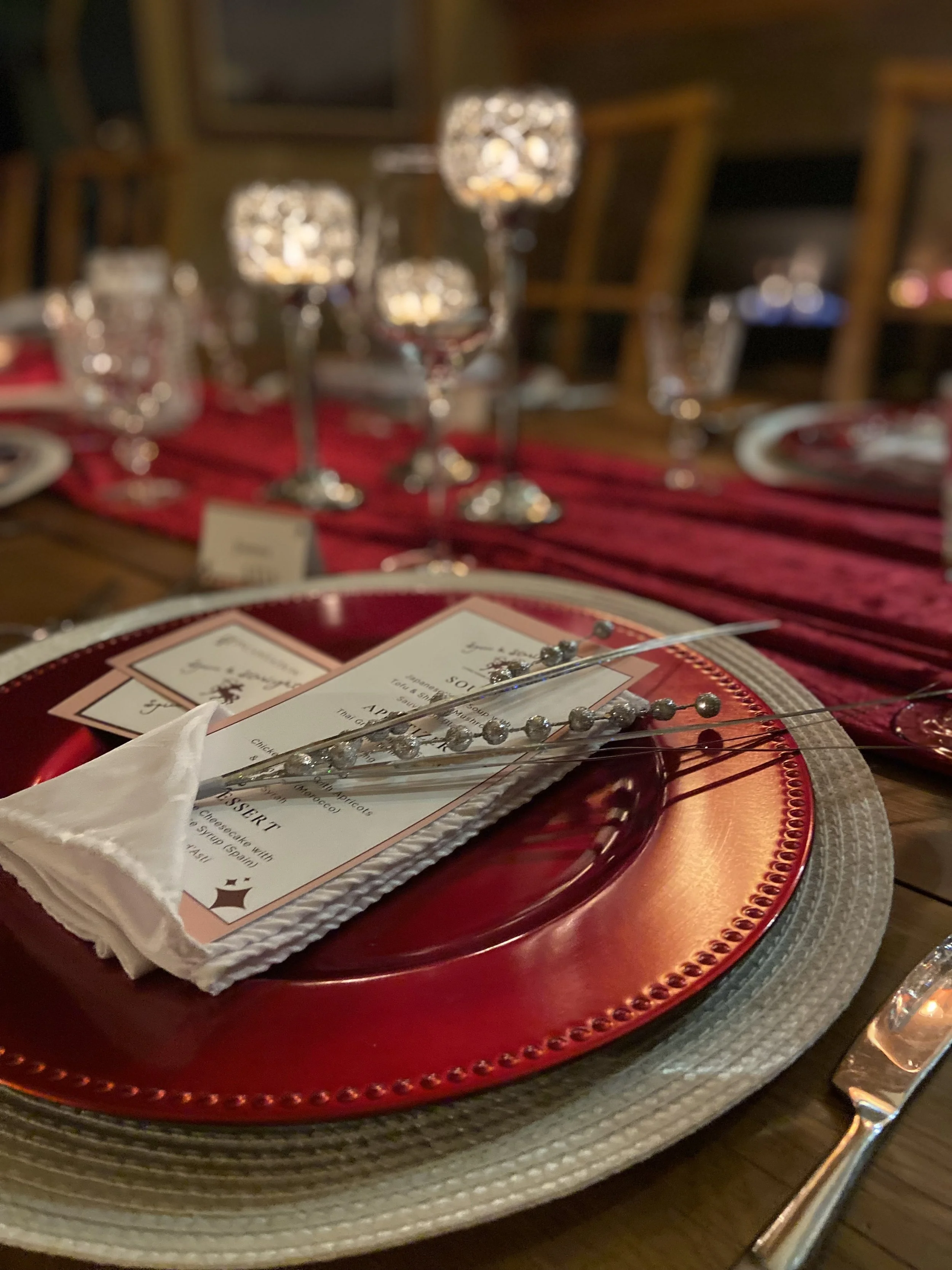 Create a Festive Holiday Tablescape with the Crimson Glow: Elegant Red ...