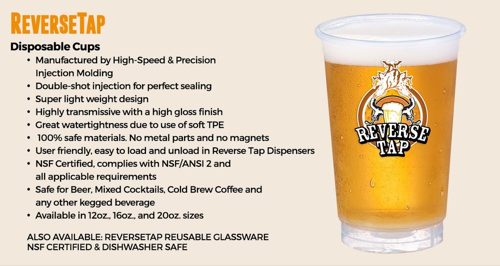 ReverseTap Cups & Beer Glasses — GS Draft System Solutions