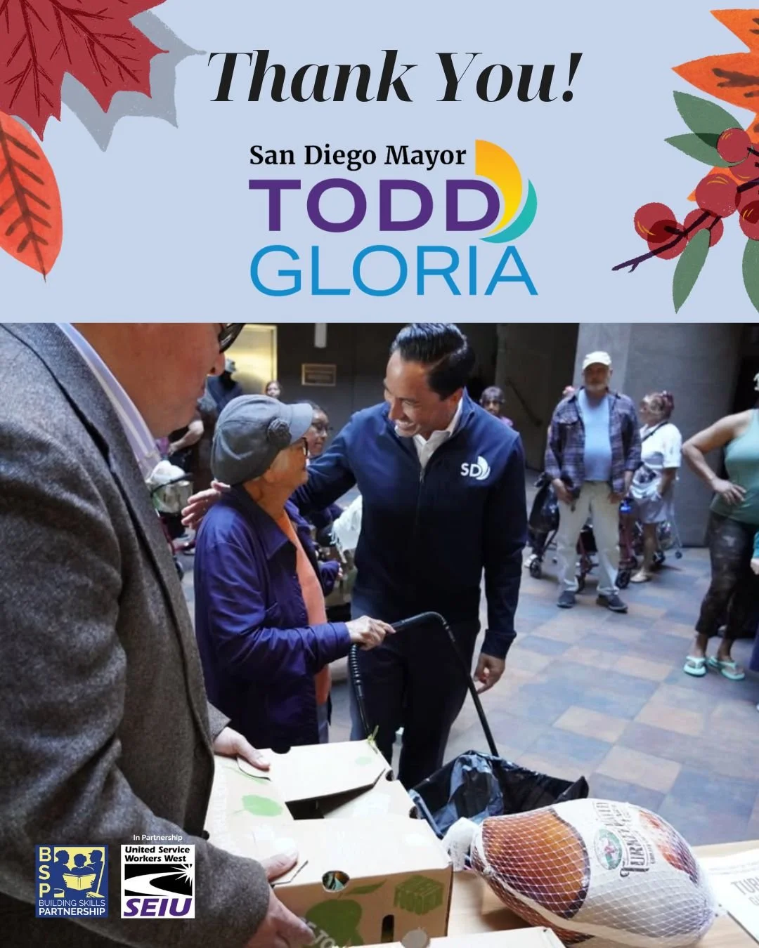 Thank you to Mayor Todd Gloria! — Building Skills Partnership