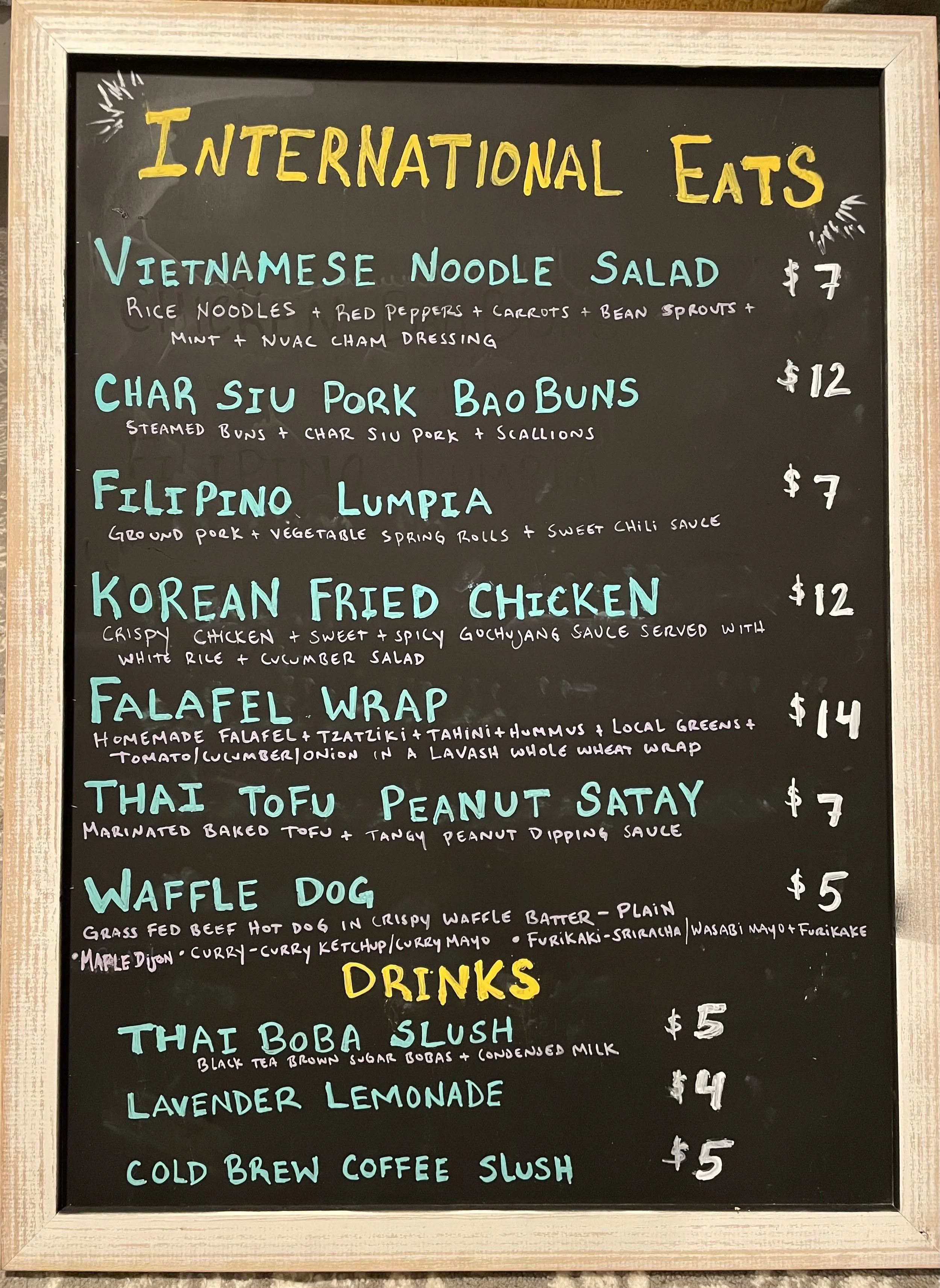 Menu — PEAKS Food Truck