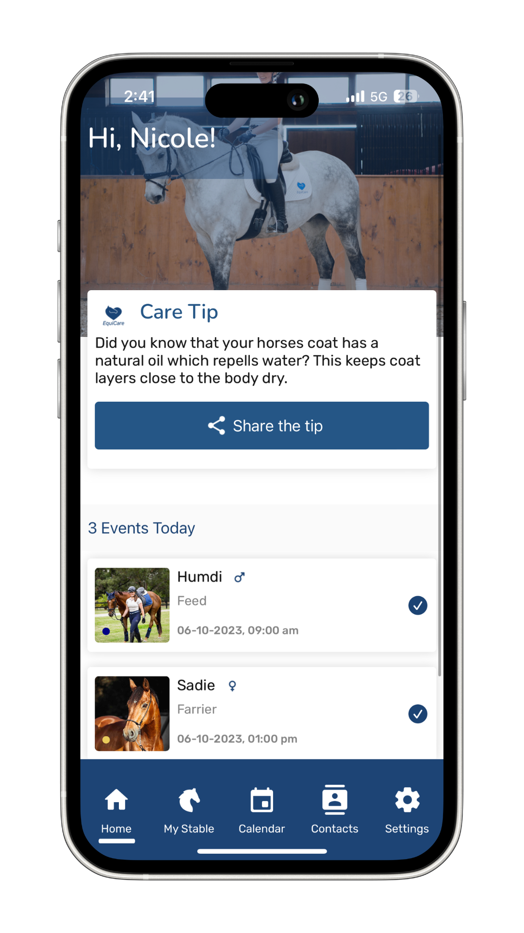EquiCare App - Horse Health Management