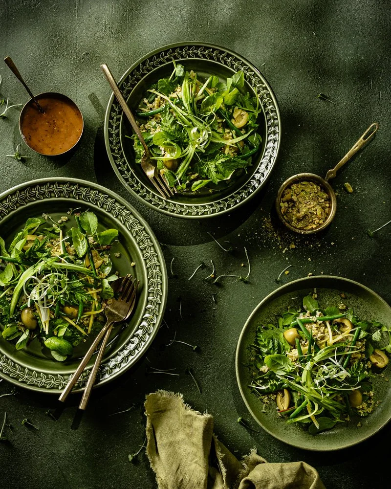 Freekeh & Mango Salad with Amba Dressing & Pistachio Picada — GourmetGlow