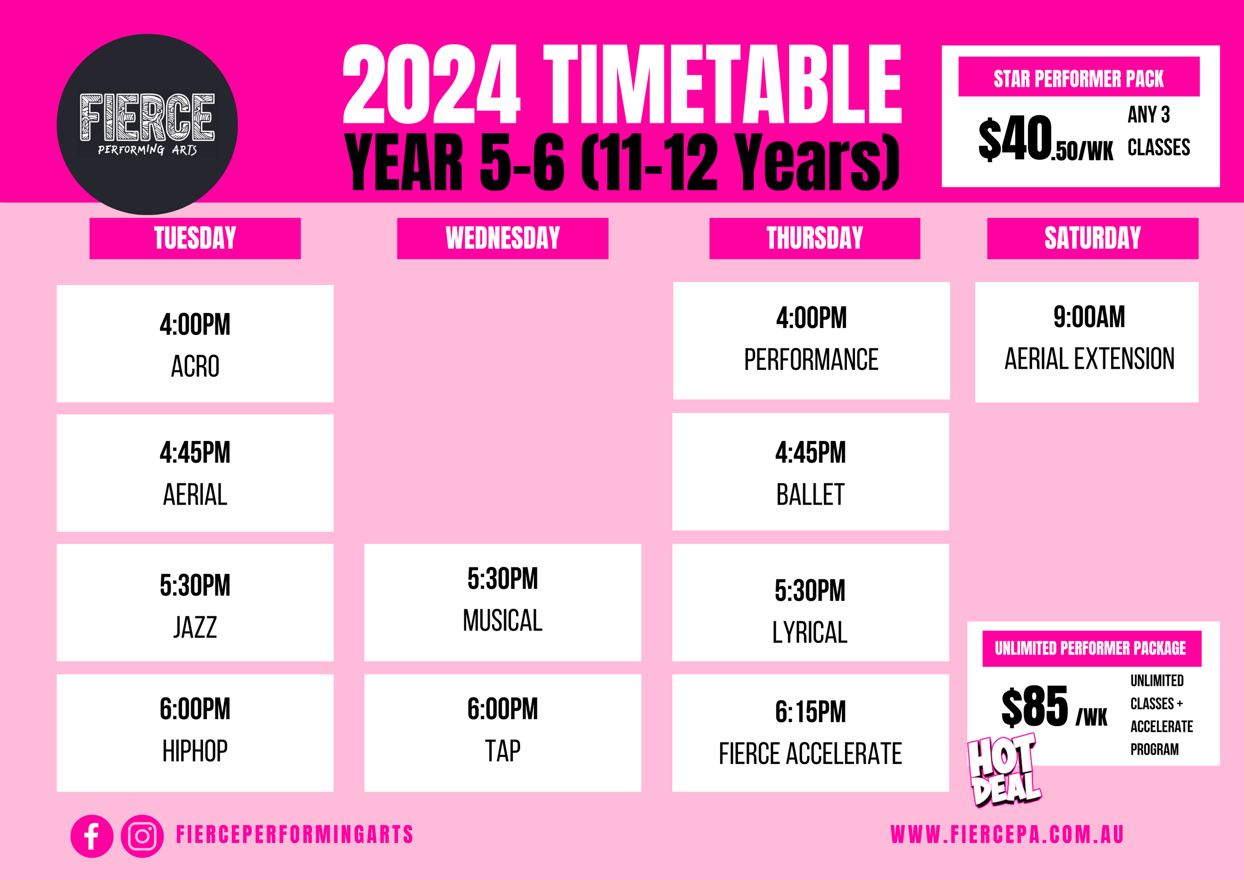 School Age Classes — Fierce Performing Arts - Dubbo