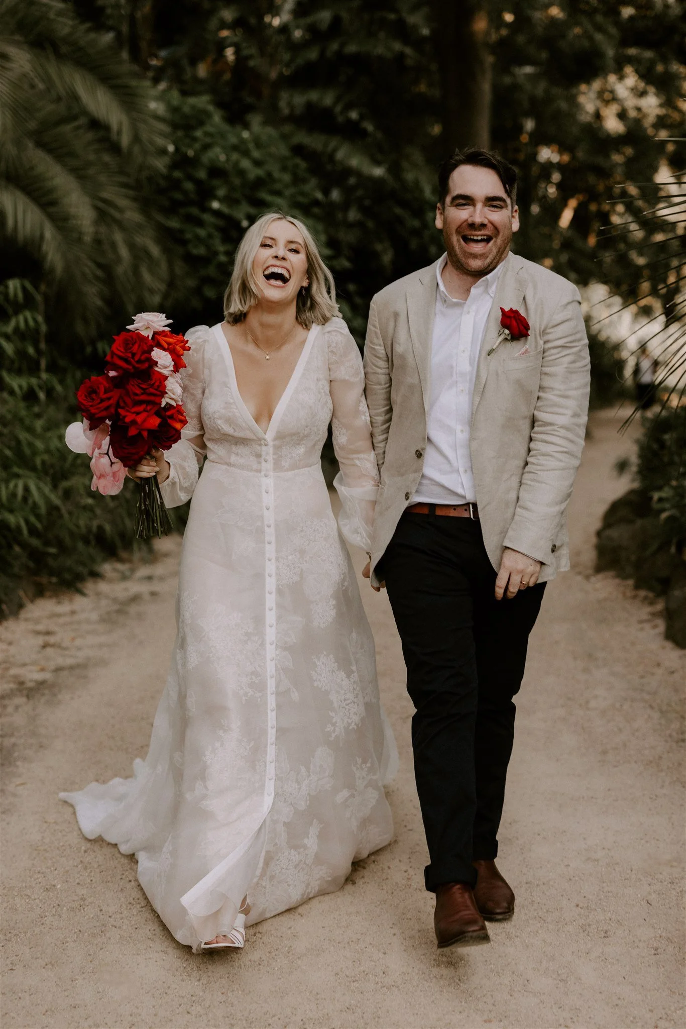 REAL BRIDE | J. Andreatta Paradiso gown & Sophie et Voila Dune mini ...