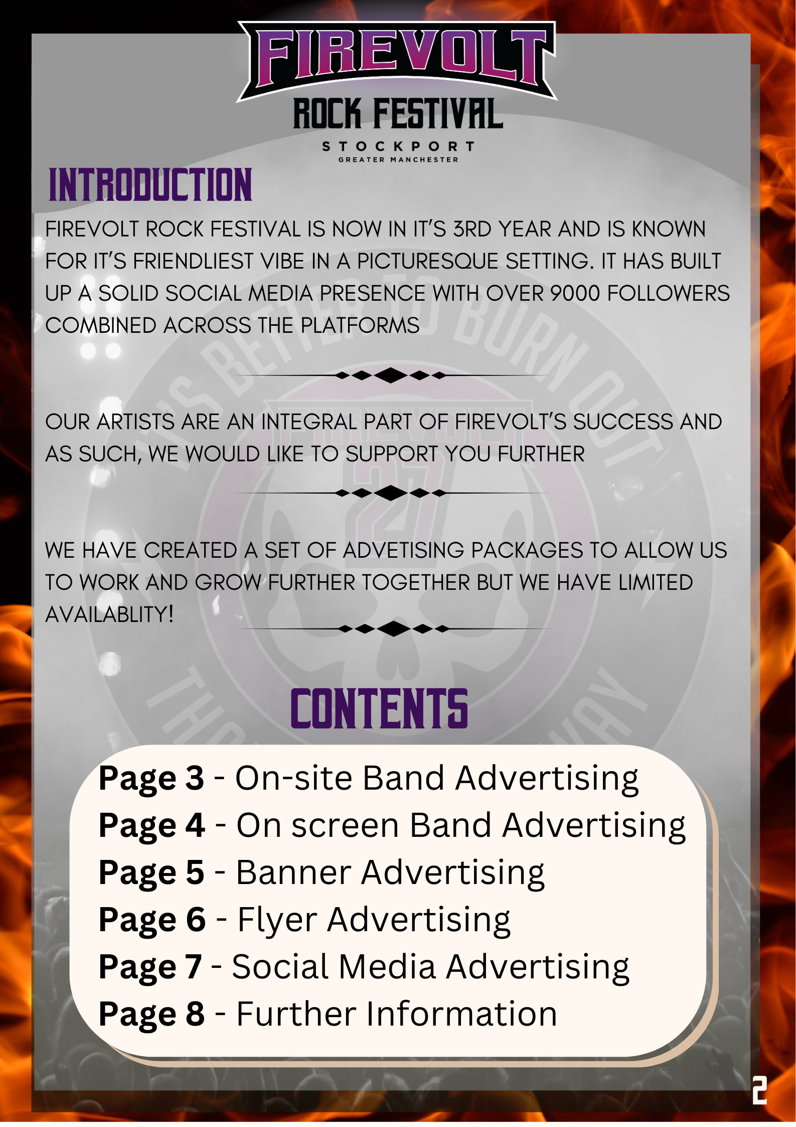 FV Advertising - Bands — Firevolt Rock Festival