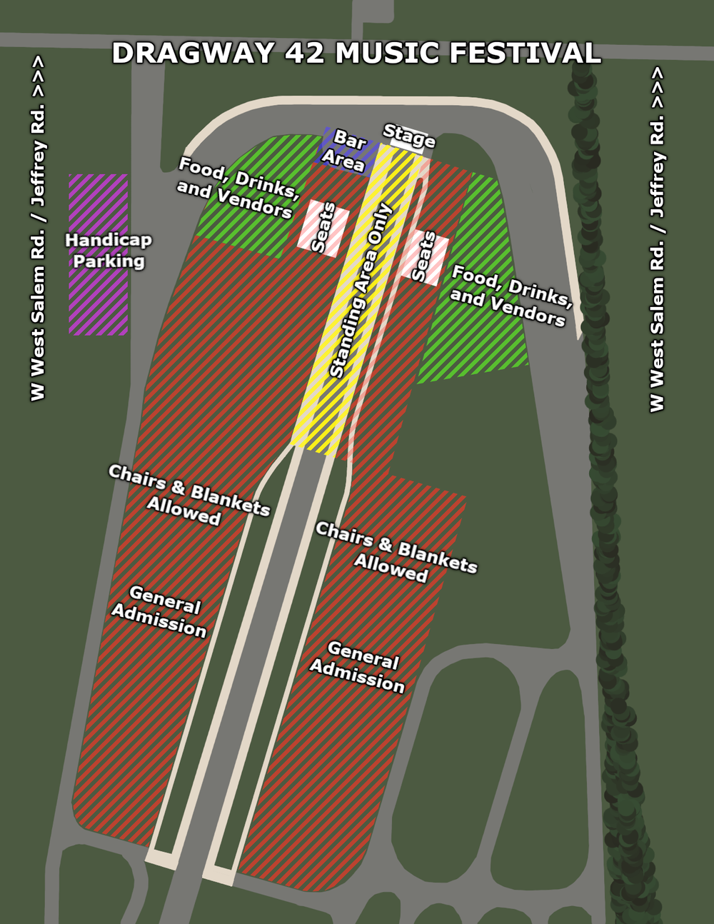 MAPS — Dragway 42 Music Festival