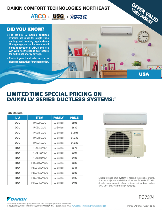 Promotions and Limited-Time Offers from Daikin Northeast — Daikin ...