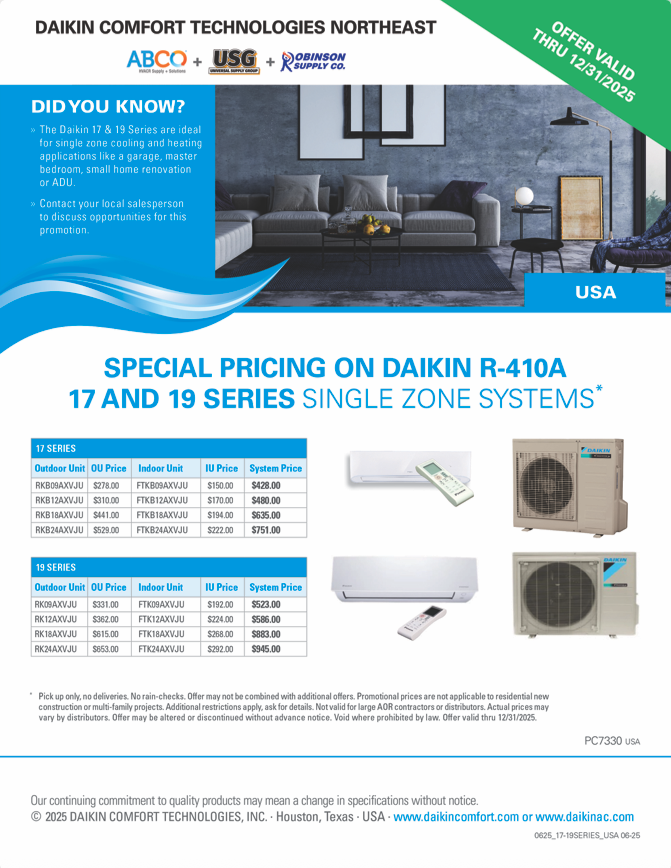 Promotions and Limited-Time Offers from Daikin Northeast — Daikin ...