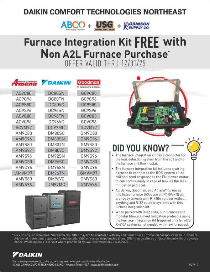 Promotions and Limited-Time Offers from Daikin Northeast — Daikin Comfort Technologies Northeast