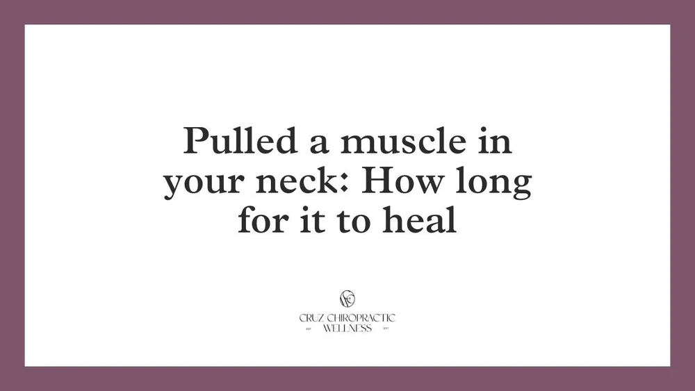 Pulled a muscle in your neck: How long for it to heal — Cruz ...
