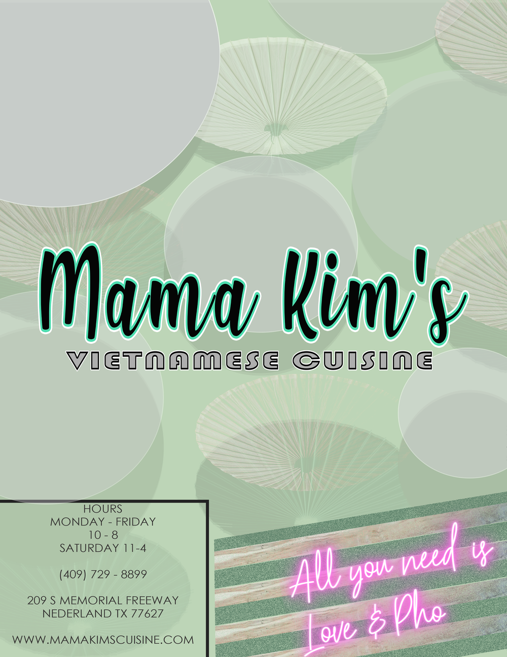 MENU — Mama Kim's Vietnamese Cuisine
